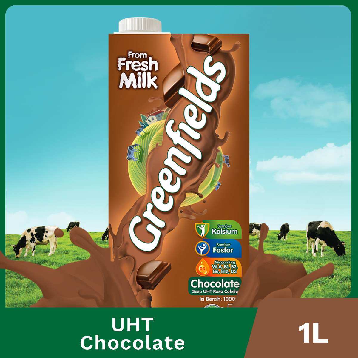 susu uht ultra milk 1 liter susu uht greenfield 1 ltr | Lazada Indonesia