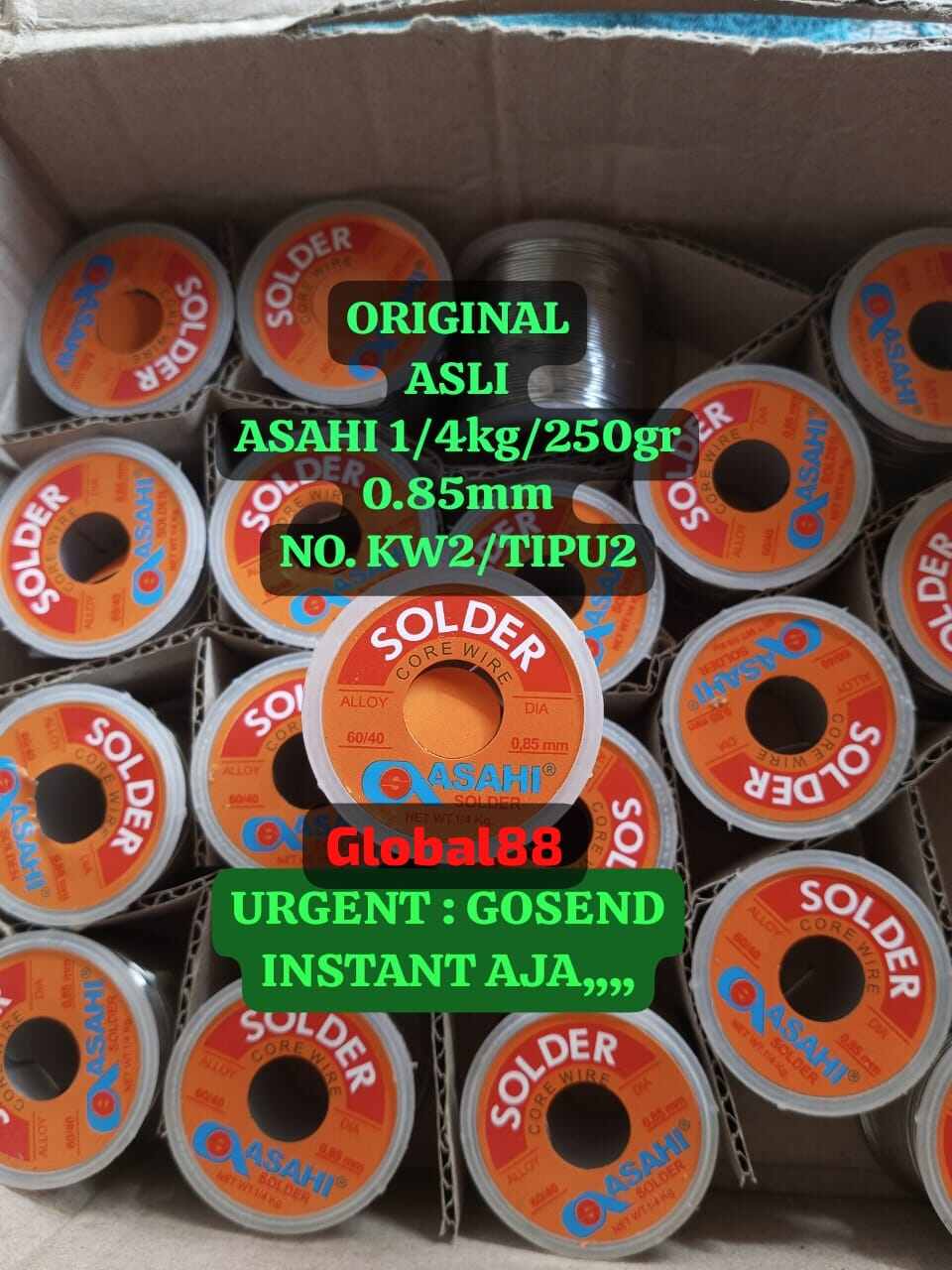 1/4kg / 250gr ORI ASLI TIMAH SOLDER ASAHI ROLL BESAR 60/40 0.85mm TENOR ...