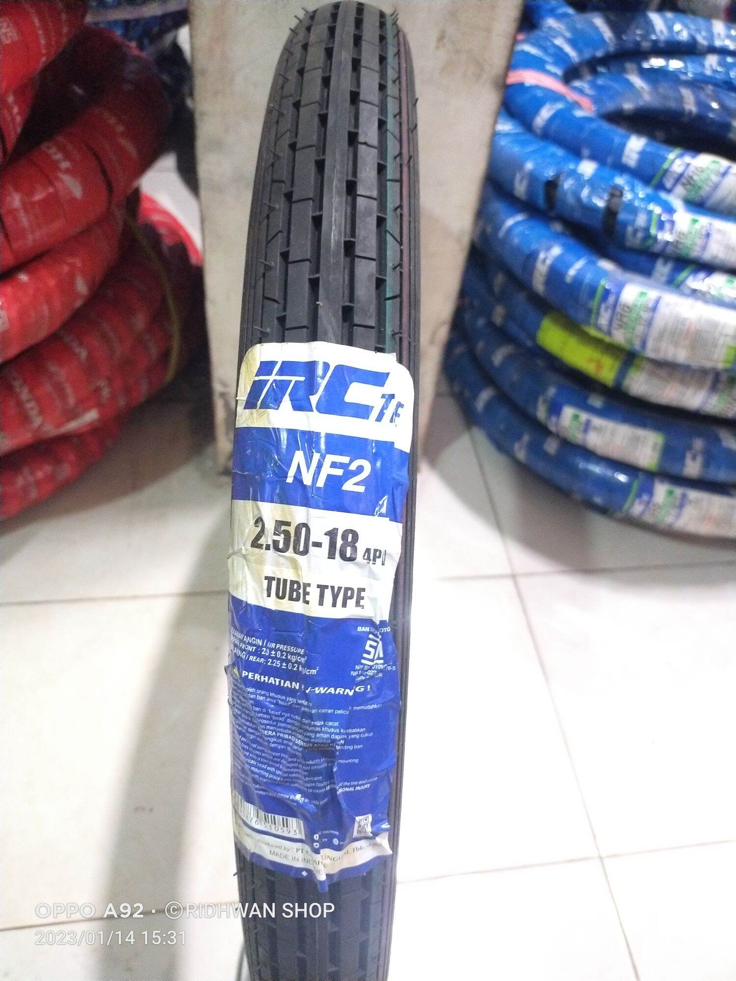 BAN LUAR BL RODA BAN LUAR MERK IRC UKURAN 250 RING 18 MOTIF GARIS LURUS ...