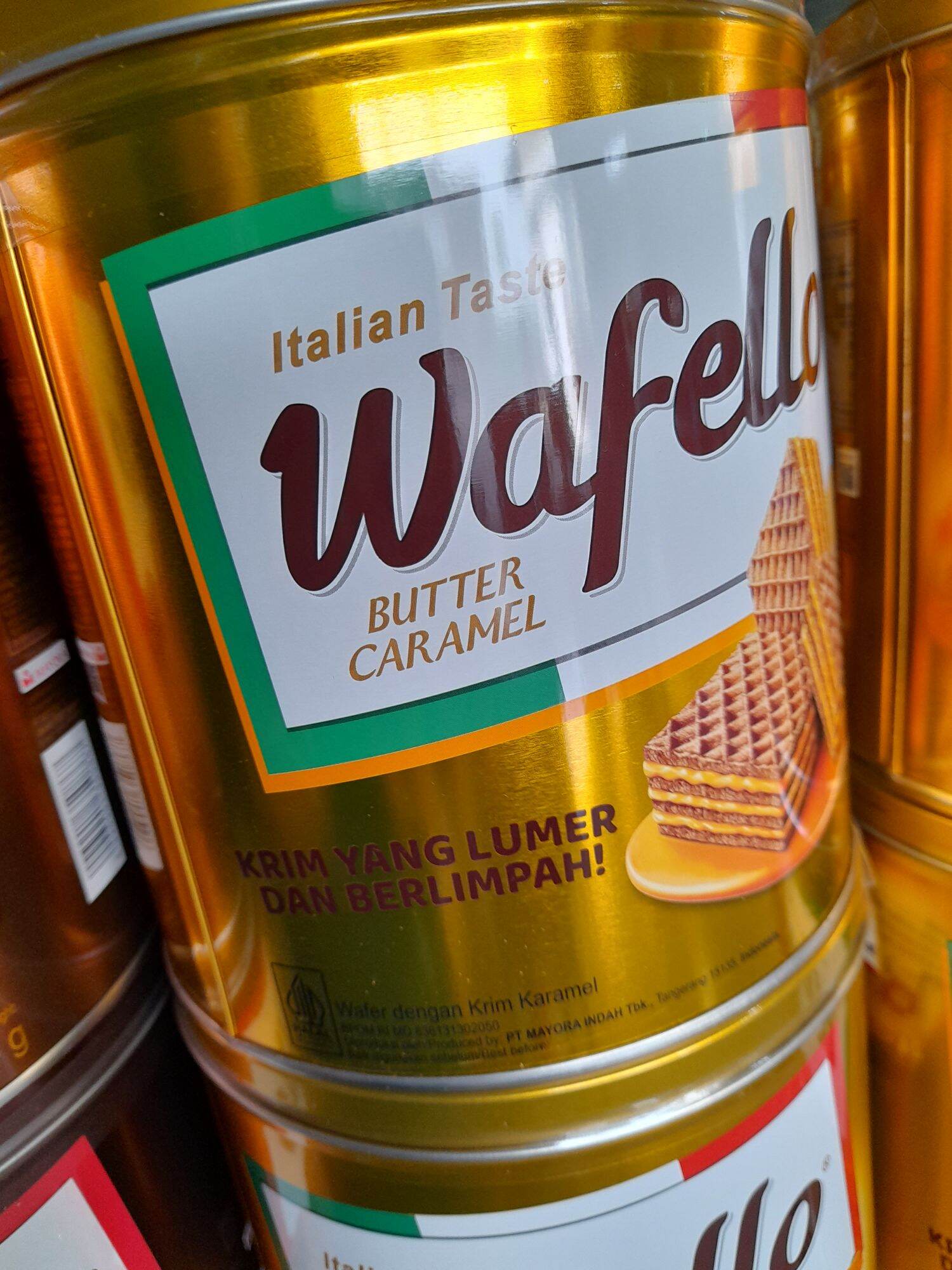 WAFELLO WAFER COKLAT CARAMEL KEMASAN KALENG 234 GRAM | Lazada Indonesia
