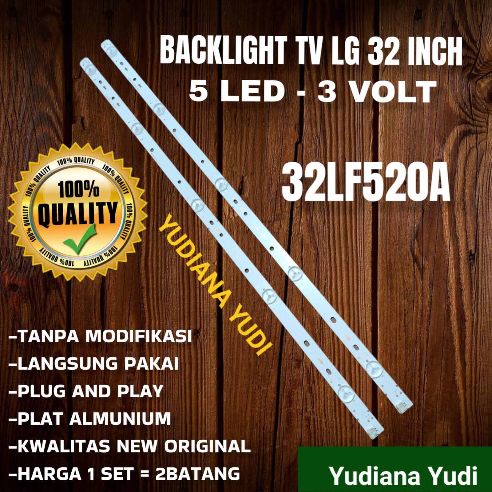 LAMPU BACKLIGHT LED TV LG 32 INCH 32LF520A 5 KANCING - 3 VOLT | Lazada ...