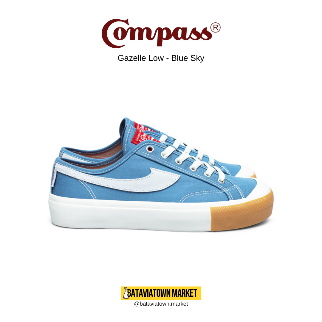 [Official Product] Sepatu Compass Gazelle Low - Blue Sky | Lazada Indonesia