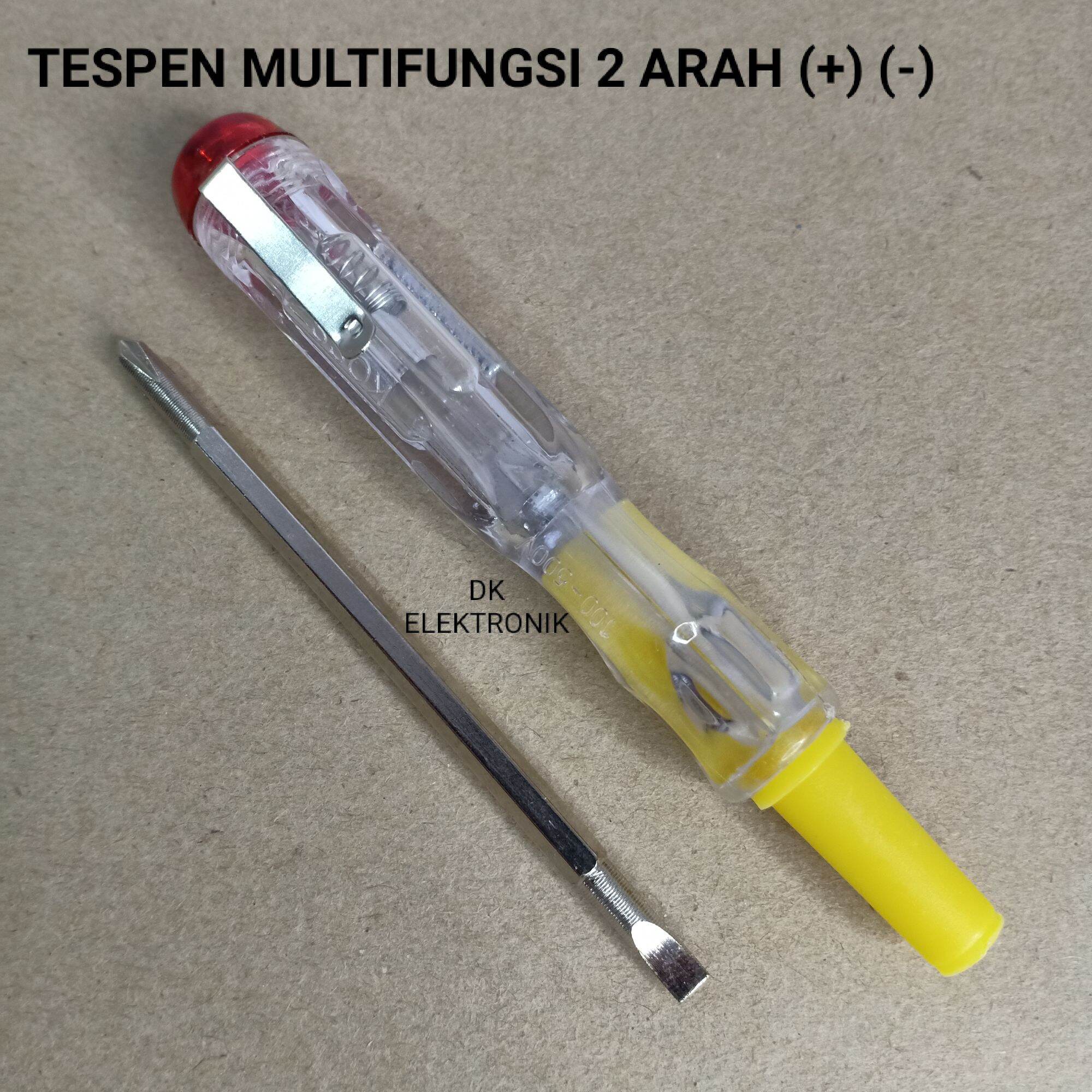 TESPEN LISTRIK BOLAK BALIK + - OBENG TEST PEN AC BOLAK BALIK + - OBENG ...