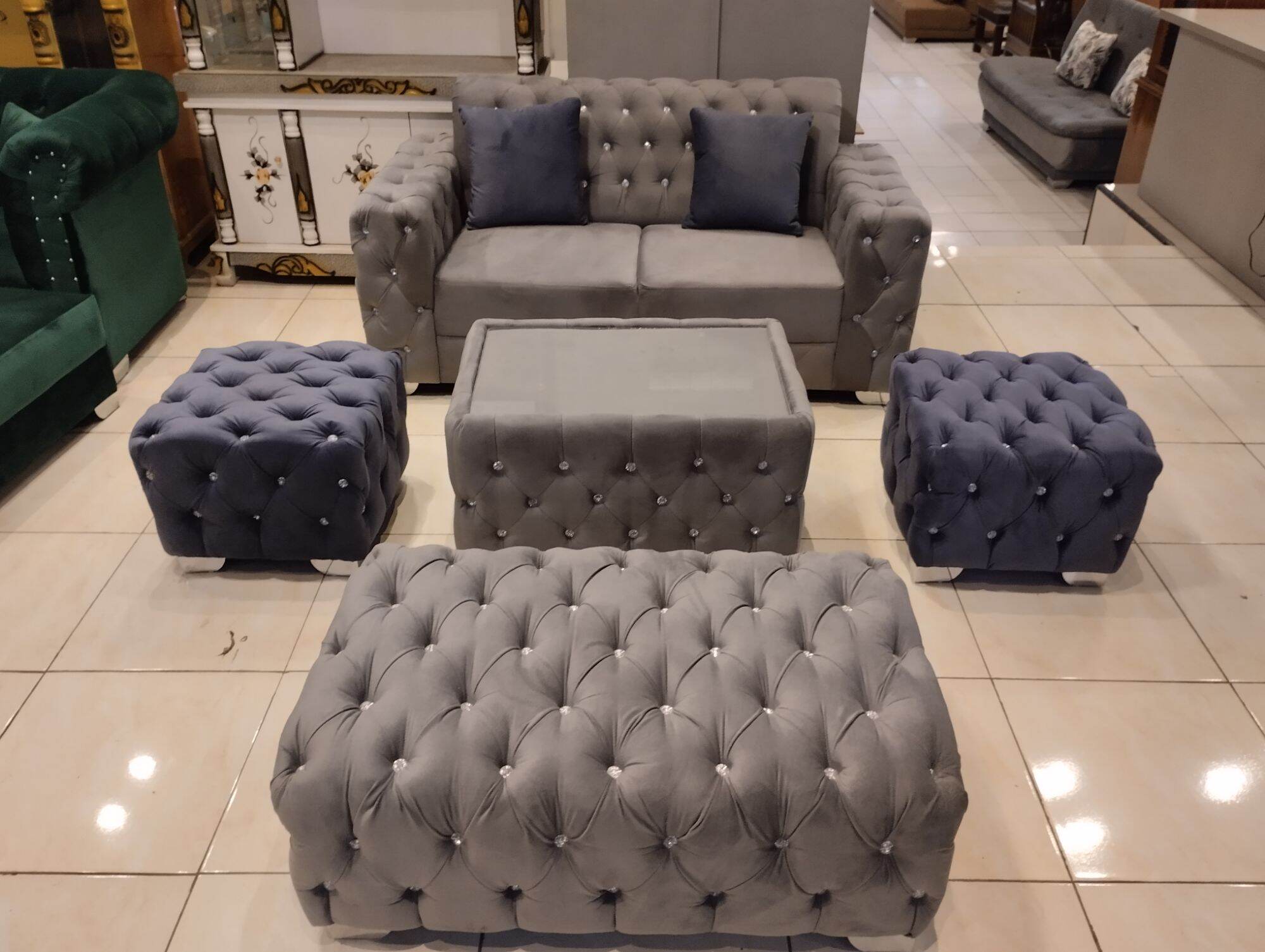 sofa kancing sofa minimalis sofa ruang tamu | Lazada Indonesia