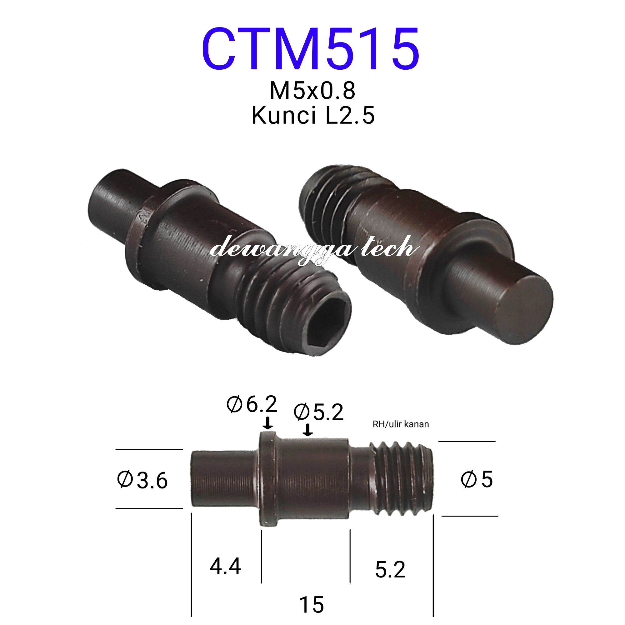 CTM515 baut shim M5 screw insert holder CTM pengikat sim stang bubut ...