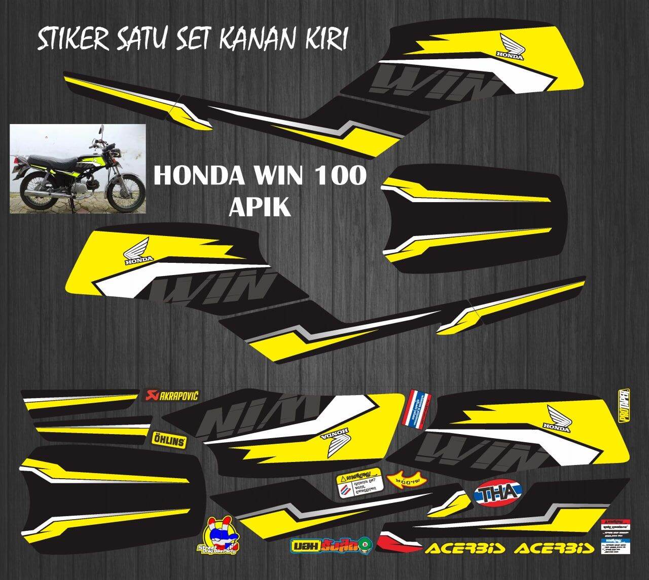 STIKER STRIPING DECAL VARIASI HONDA WIN 100 APIK | Lazada Indonesia