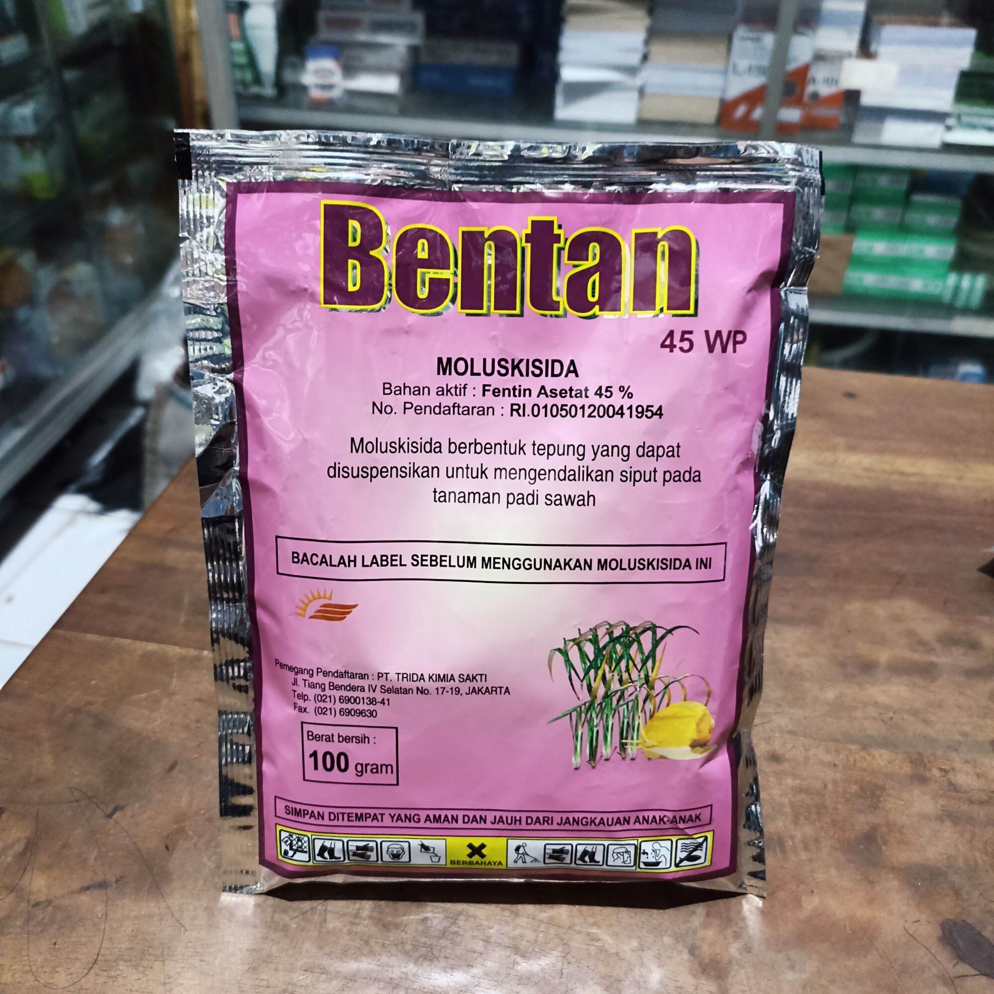 BENTAN Moluksida 45 WP 100 gram | 50 gram Pengendali Hama siput keong ...