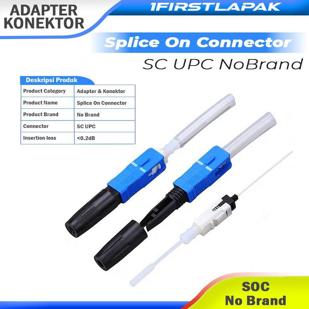 Splice On Connector SOC Sambungan Fiber Optik SC UPC Konektor FIber ...