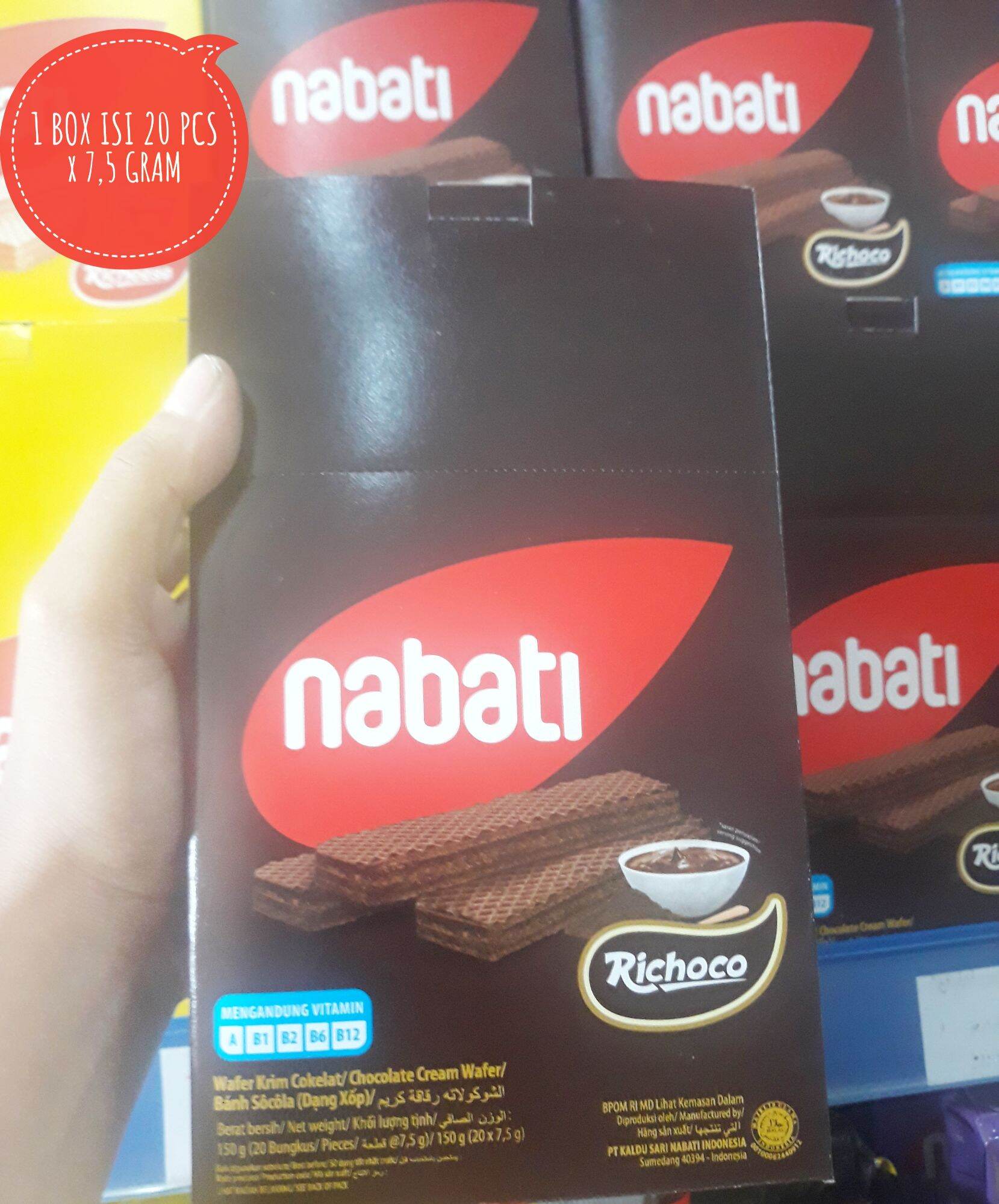 Nabati Wafer Coklat 7,5 gr (1 box isi 20 pcs) | Lazada Indonesia