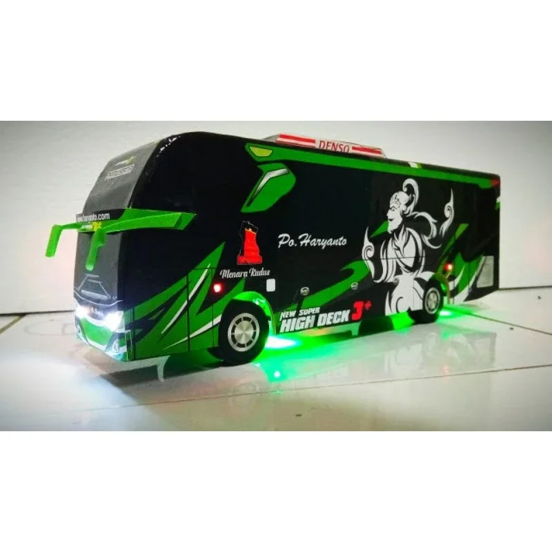 MAINAN MINIATUR BUS HARIYANTO FULL LAMPU LED DAN TELOLET | Lazada Indonesia