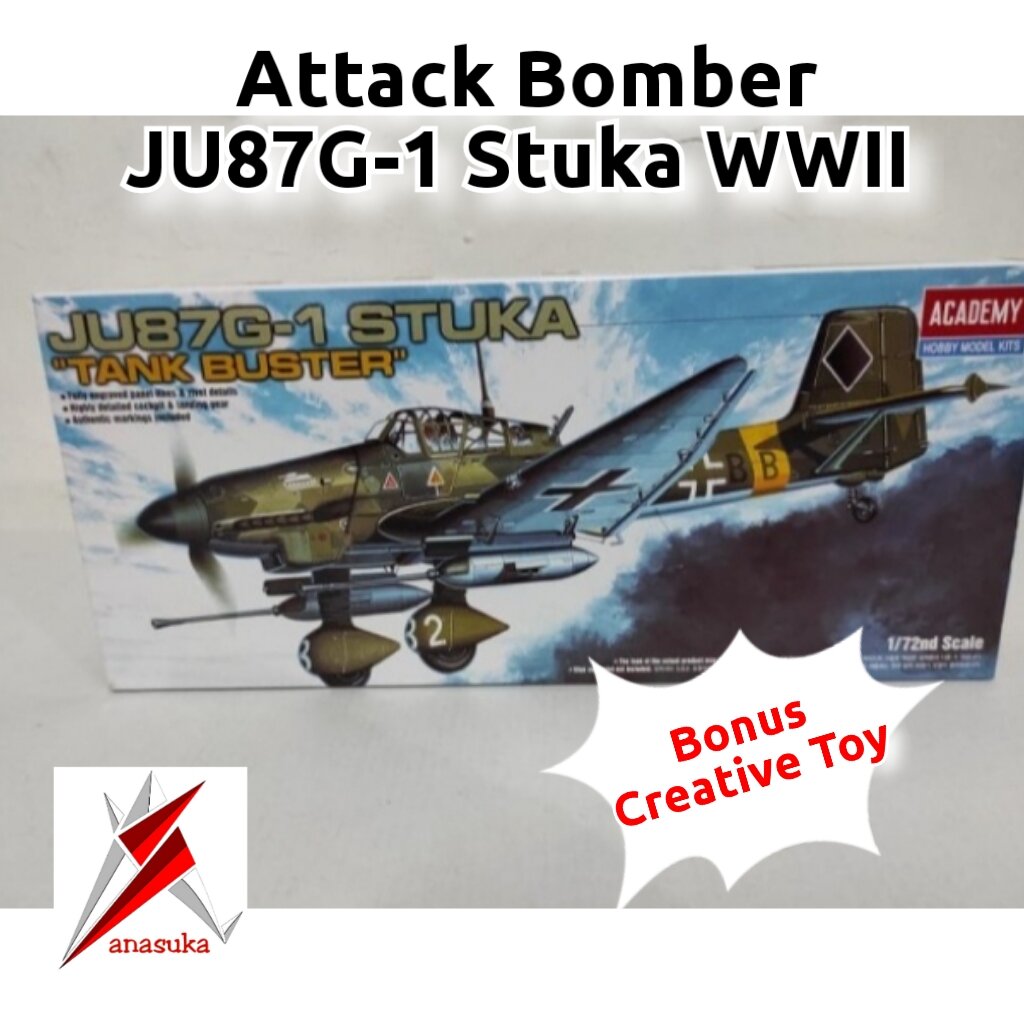 Model Kit Pesawat Stuka Jerman Perang Dunia II Model Kit Miniatur ...