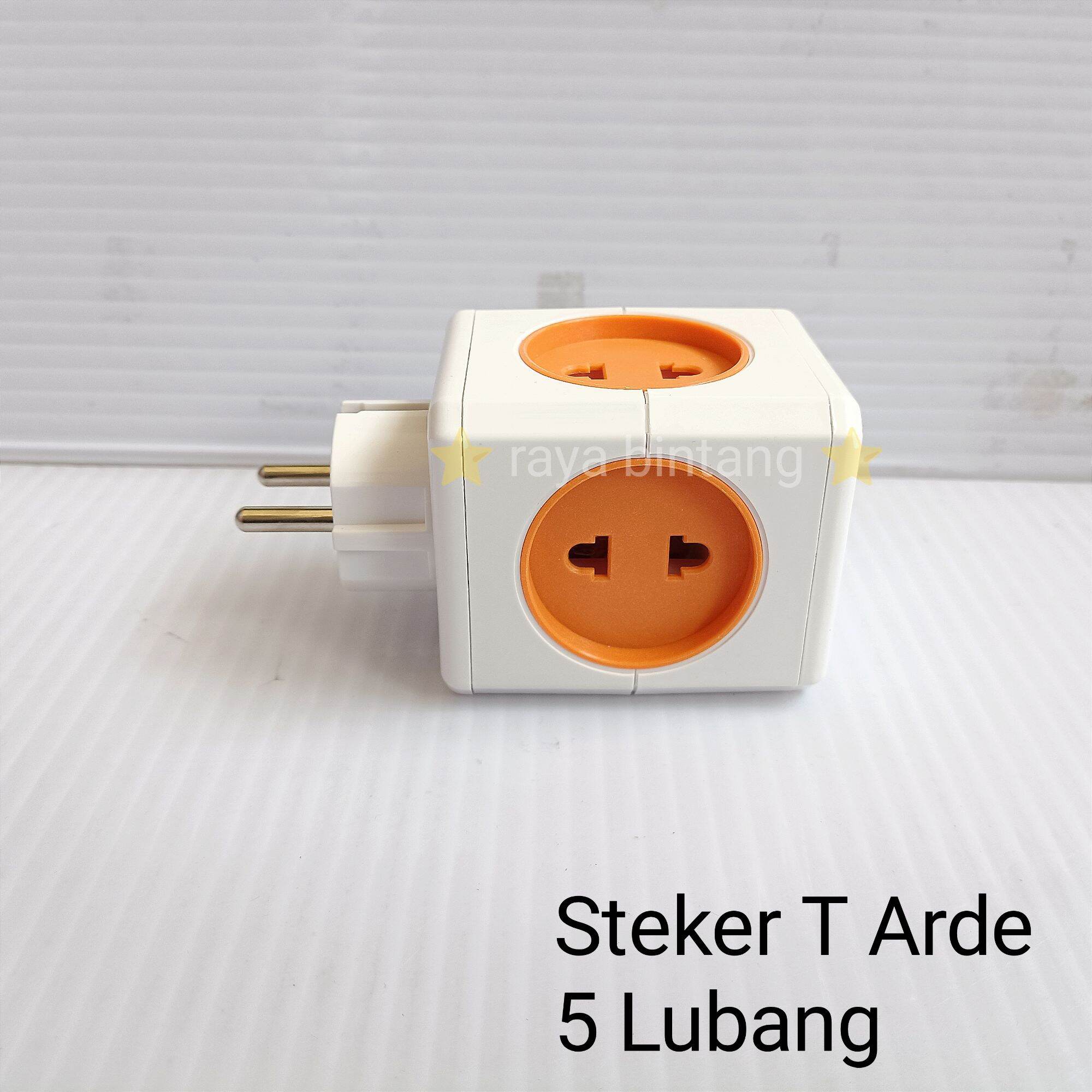 Steker T Arde 5 lubang colokan listrik 5 in 1 serbaguna 5 cabang ...