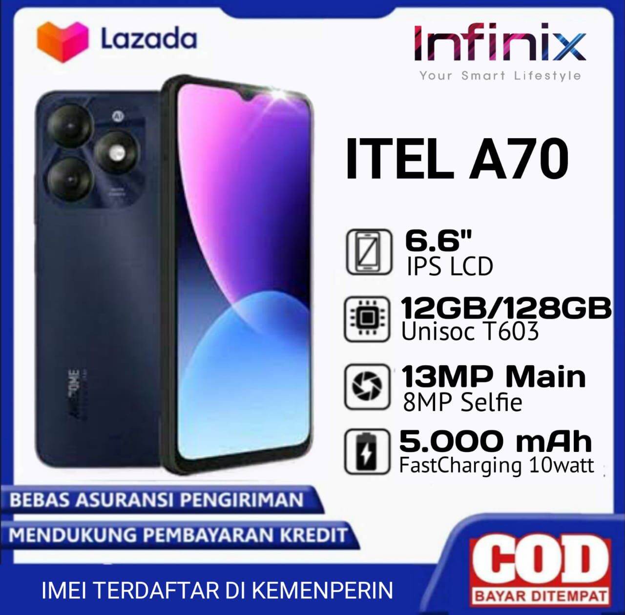 infinix-itel P55 5G RAM 12GB+128GB camera 50MP.ORIGINAL Garansi Resmi ...