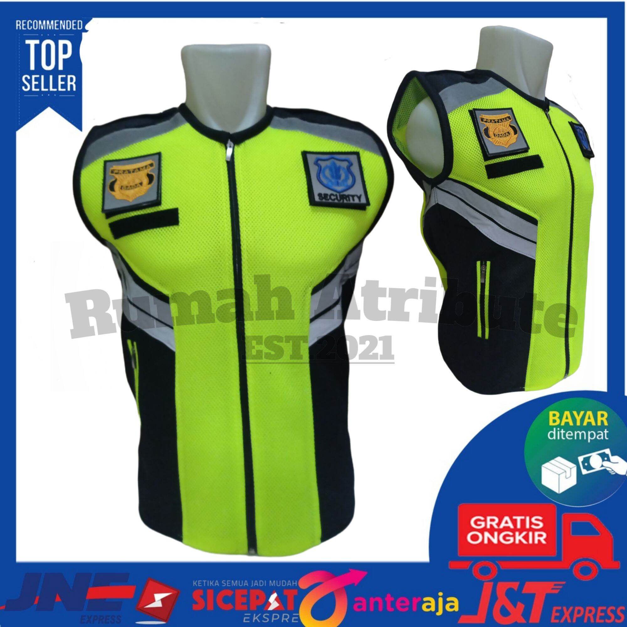 Rompi SECURITY | Rompi Dinas | Rompi tebal Full logo SECURITY hijau ...