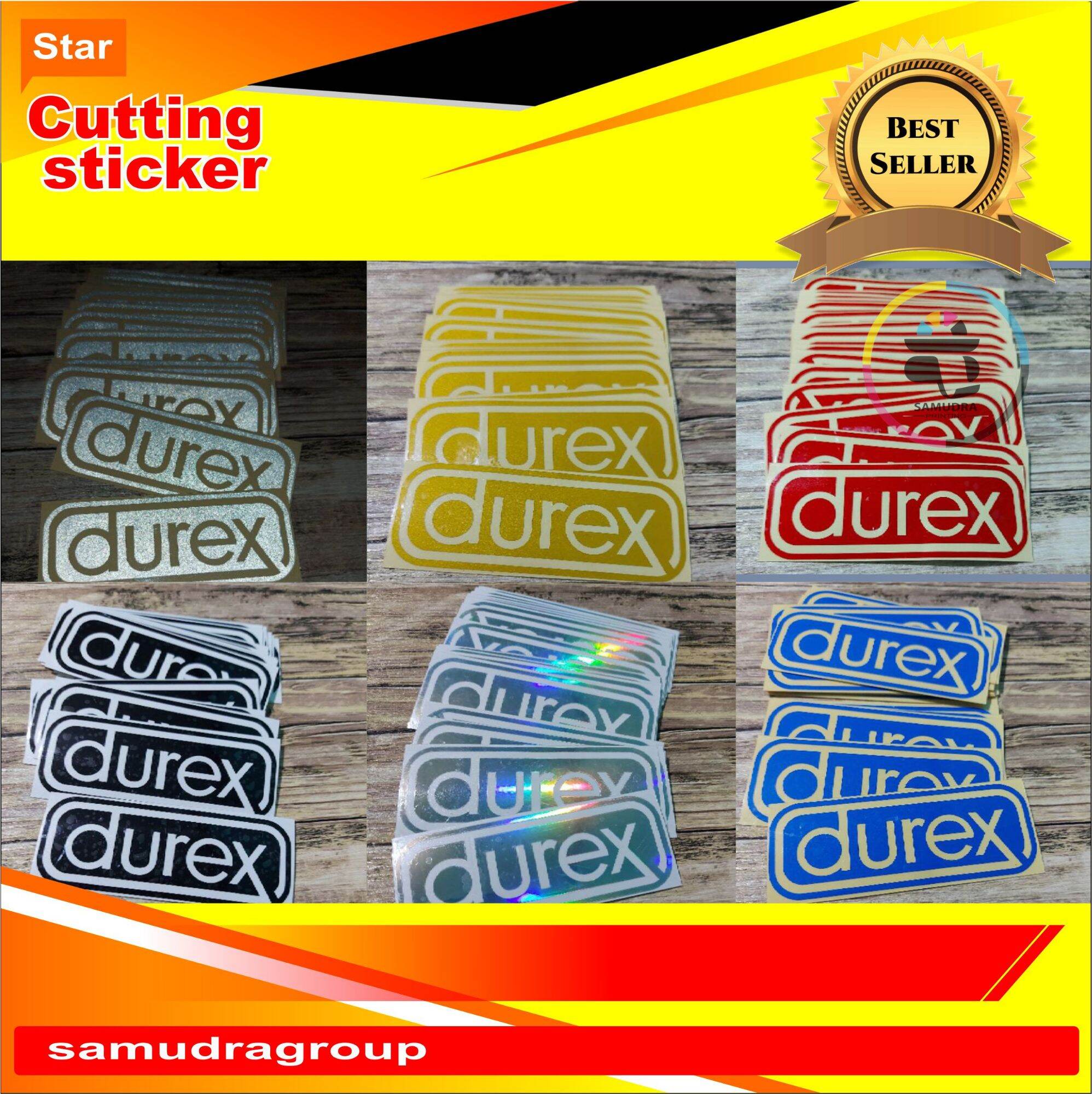 Sticker cutting logo durex reflektive menyala kualitas terbaik | Lazada ...