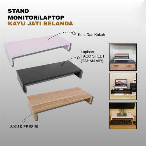 Stand Monitor Komputer Dudukan Monitor Stand Monitor Kayu Stand Monitor ...