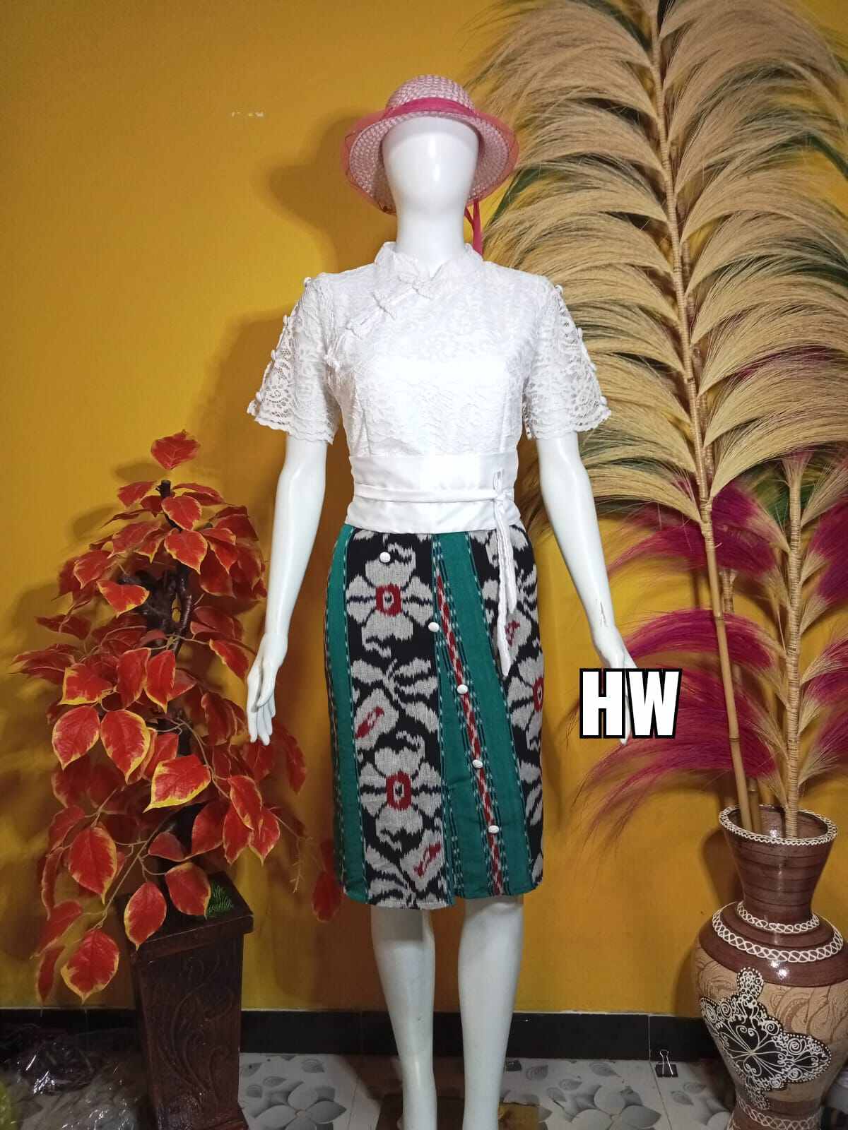 DRESS TENUN KOMBINASI BROKAT PUTIH | Lazada Indonesia