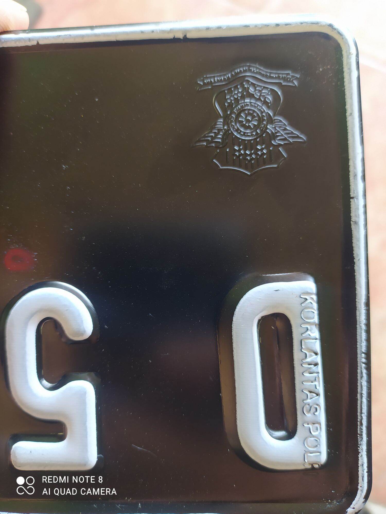 plat nomor kendaraan motor udah ada logo Korlantas polri nya | Lazada ...