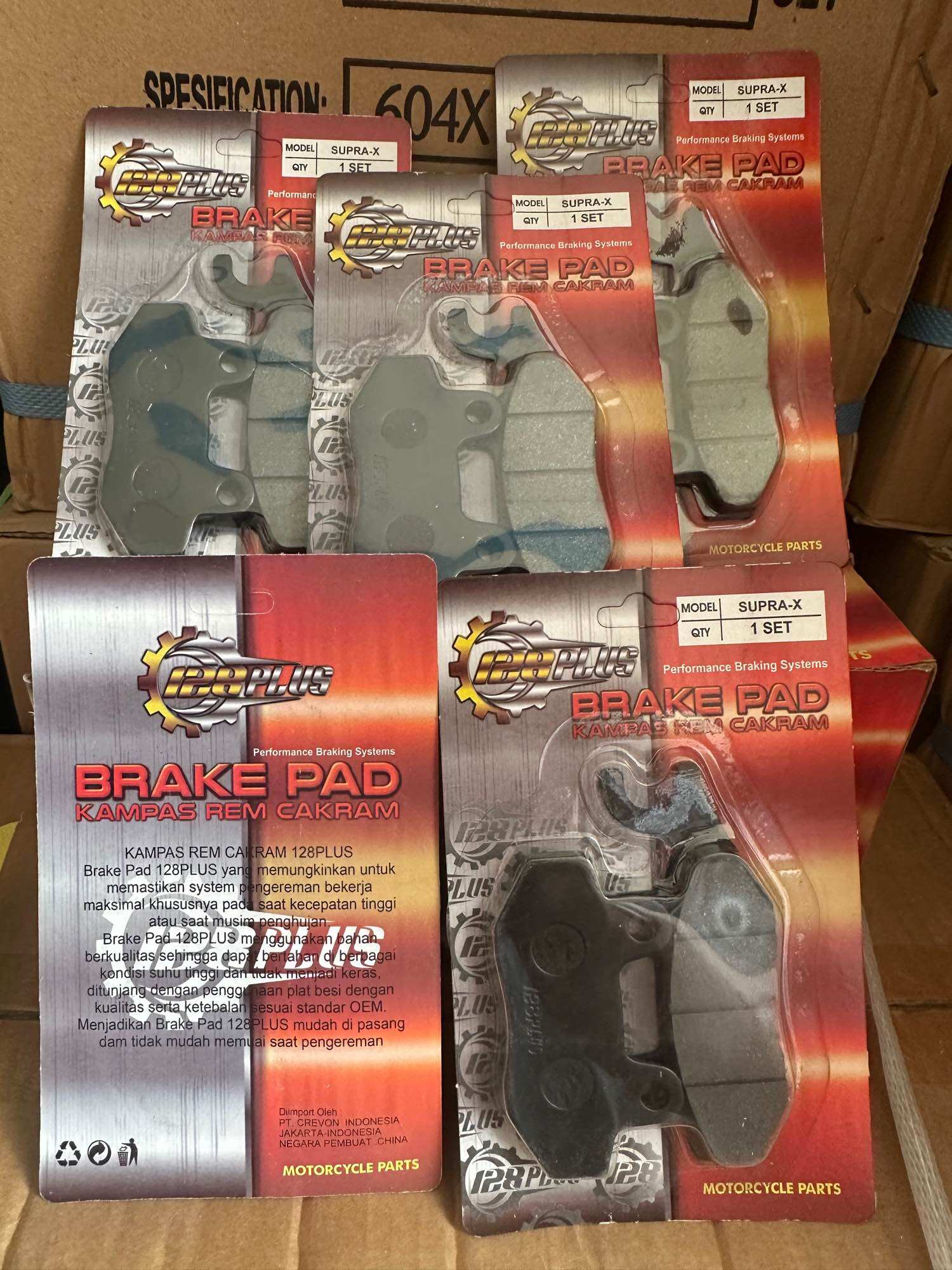 Disped 5 biji kampas rem depan supra x / shogun / cs1 / ninja | Lazada ...