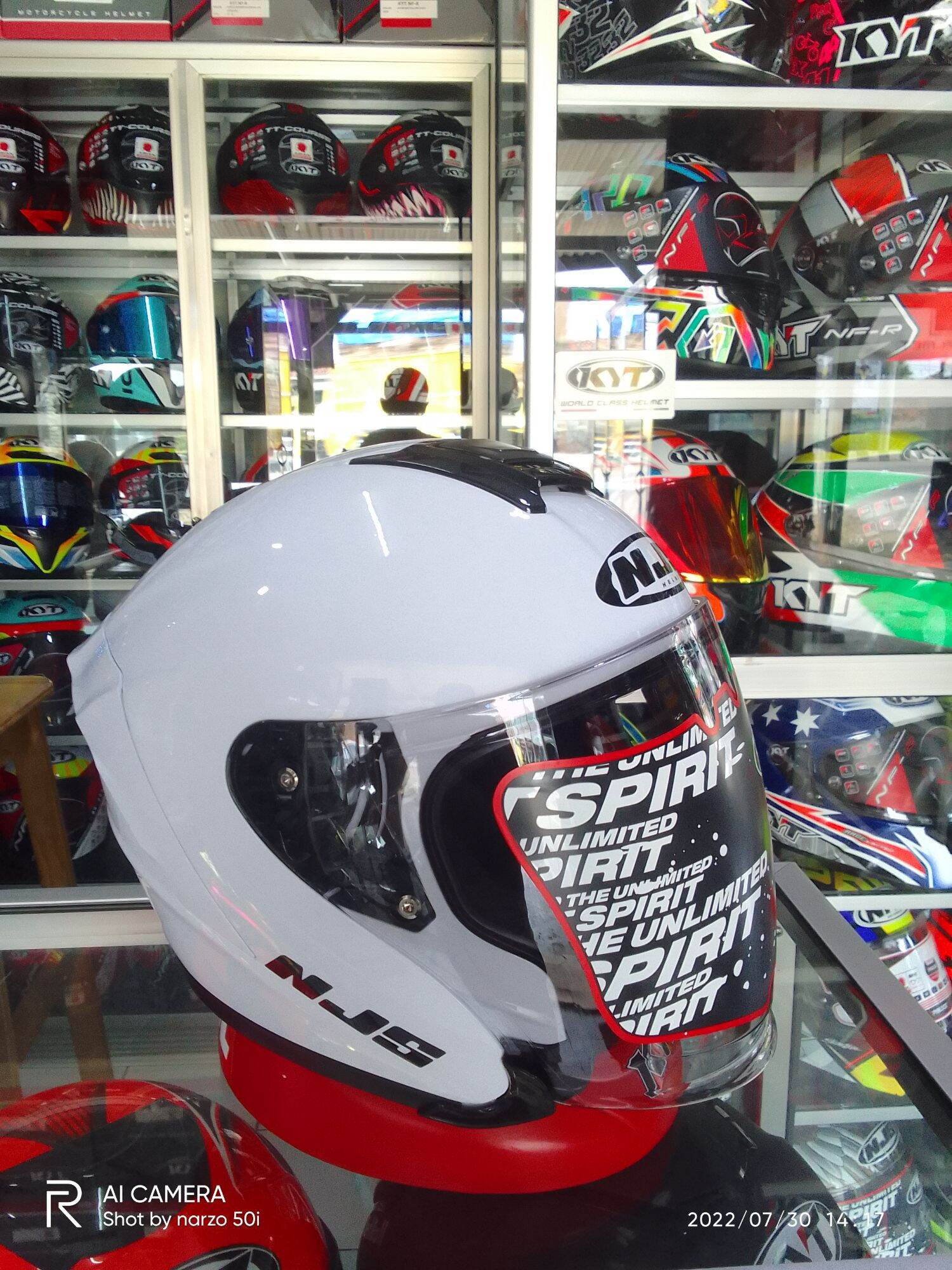 Helm Half Face NJS KAIROZ SOLID WHITE | Lazada Indonesia