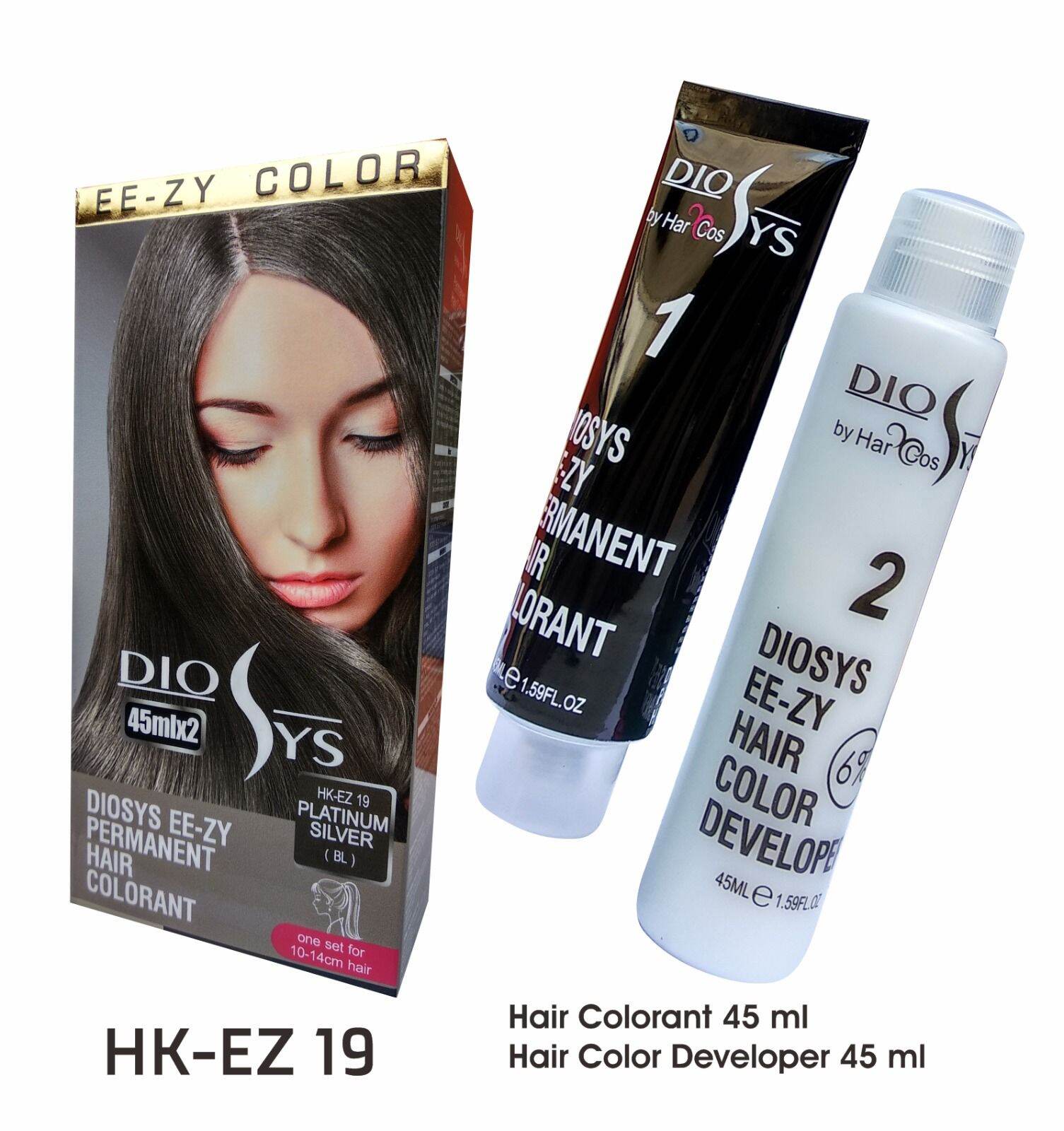 cat rambut hair color Diosys 100ml dan 45ml col. Platinum Silver ...