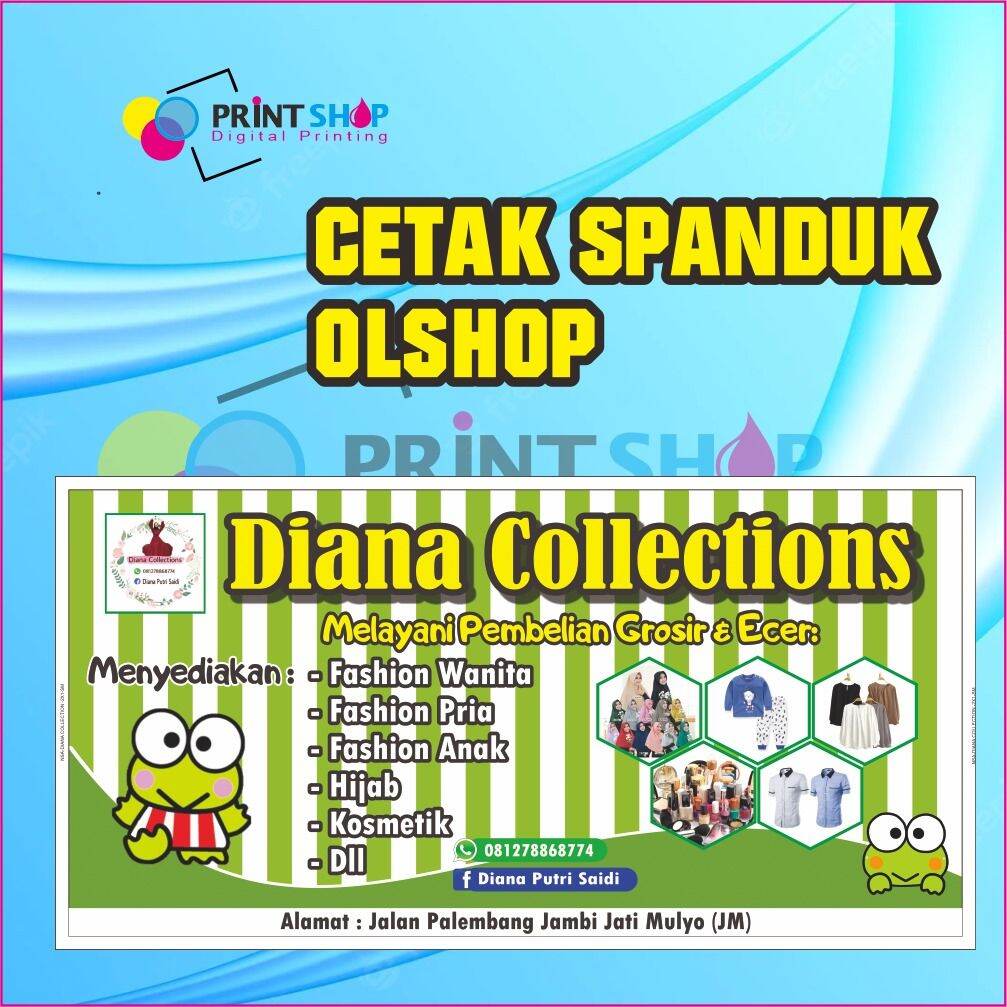 cetak banner spanduk online shop, olshop colloction bisa request ...
