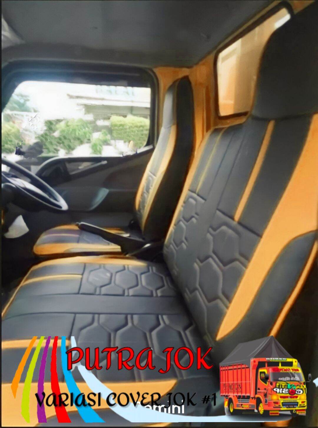 sarung jok canter/traga/ragasa/elf macan/elf yuro/elf giga/dyna ht/hino ...