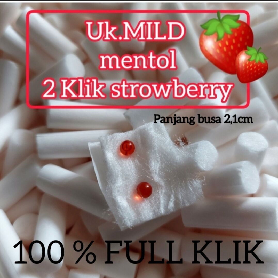 50g Busa filter klik stroberi menthol ice isi 2 ukuran mild | Lazada ...
