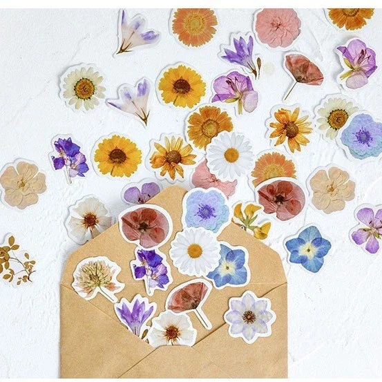 46 Pcs Flower Deco Sticker Planner DIY Scrapbook Sticker Bunga Dekor ...