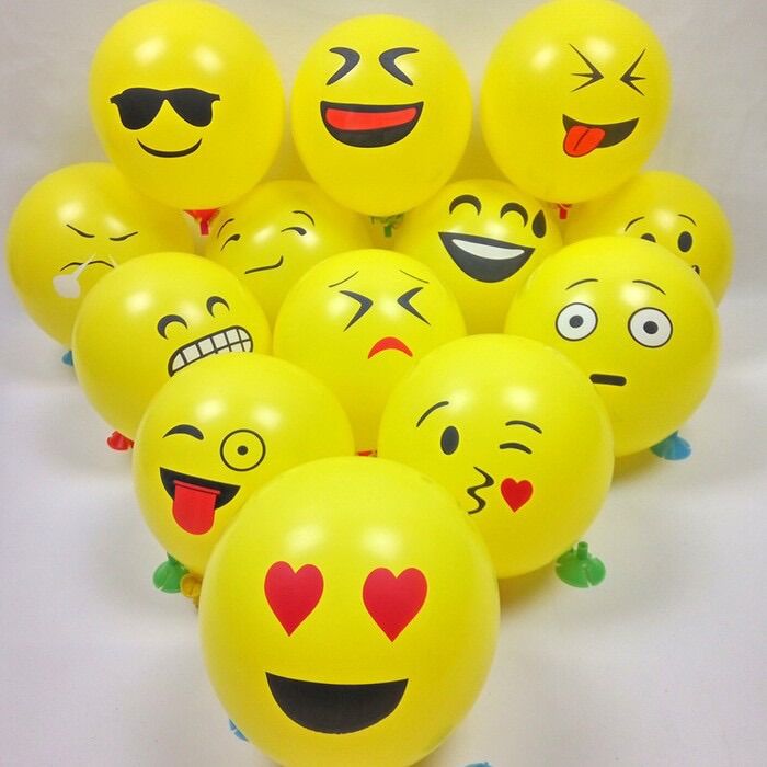 10pcs Balon Latex Emoji / balon aesthetic Karakter / Balon Karet Aneka ...