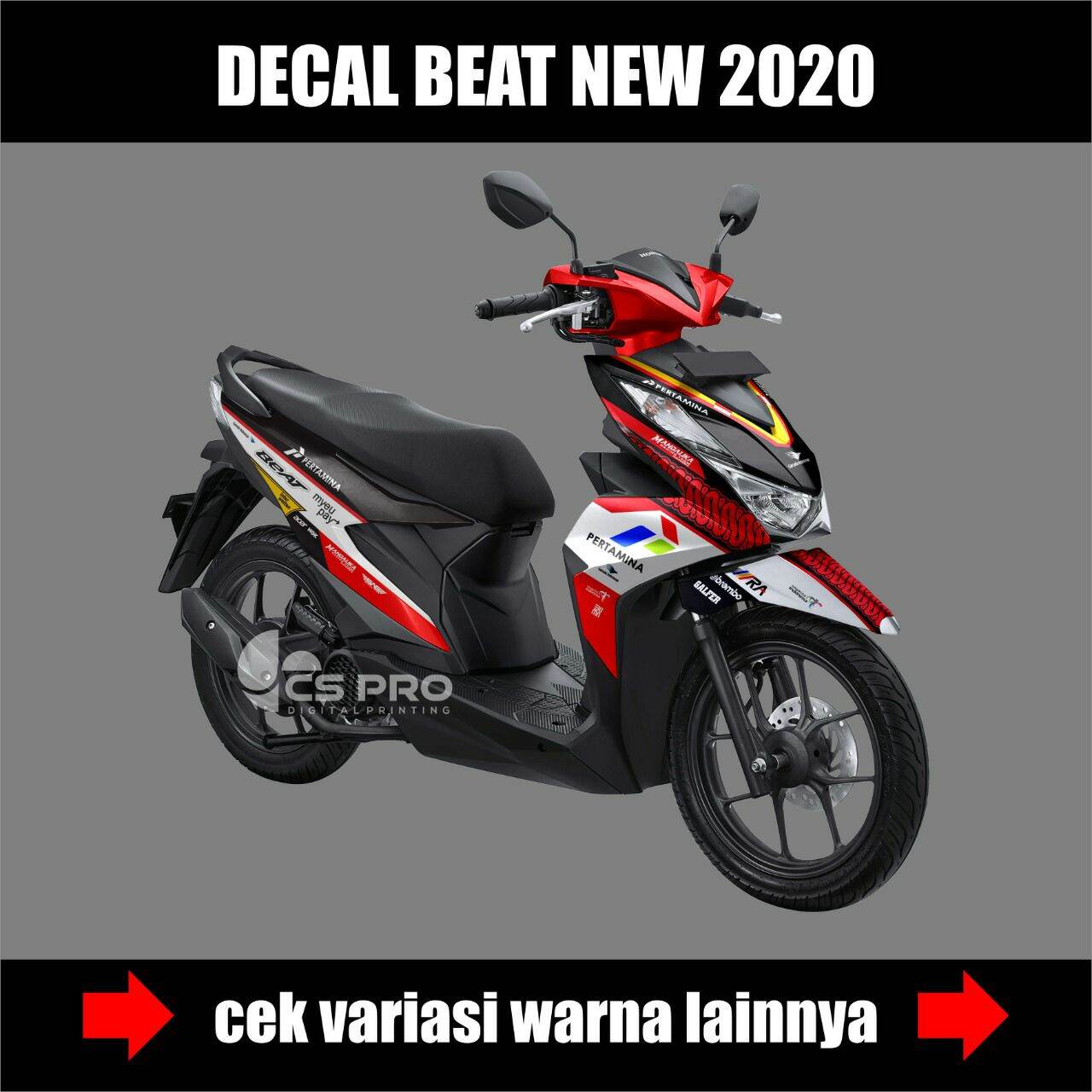 STIKER DECAL HONDA BEAT NEW 2020 2021 - SIKER FULL BODY MOTOR BEAT ...
