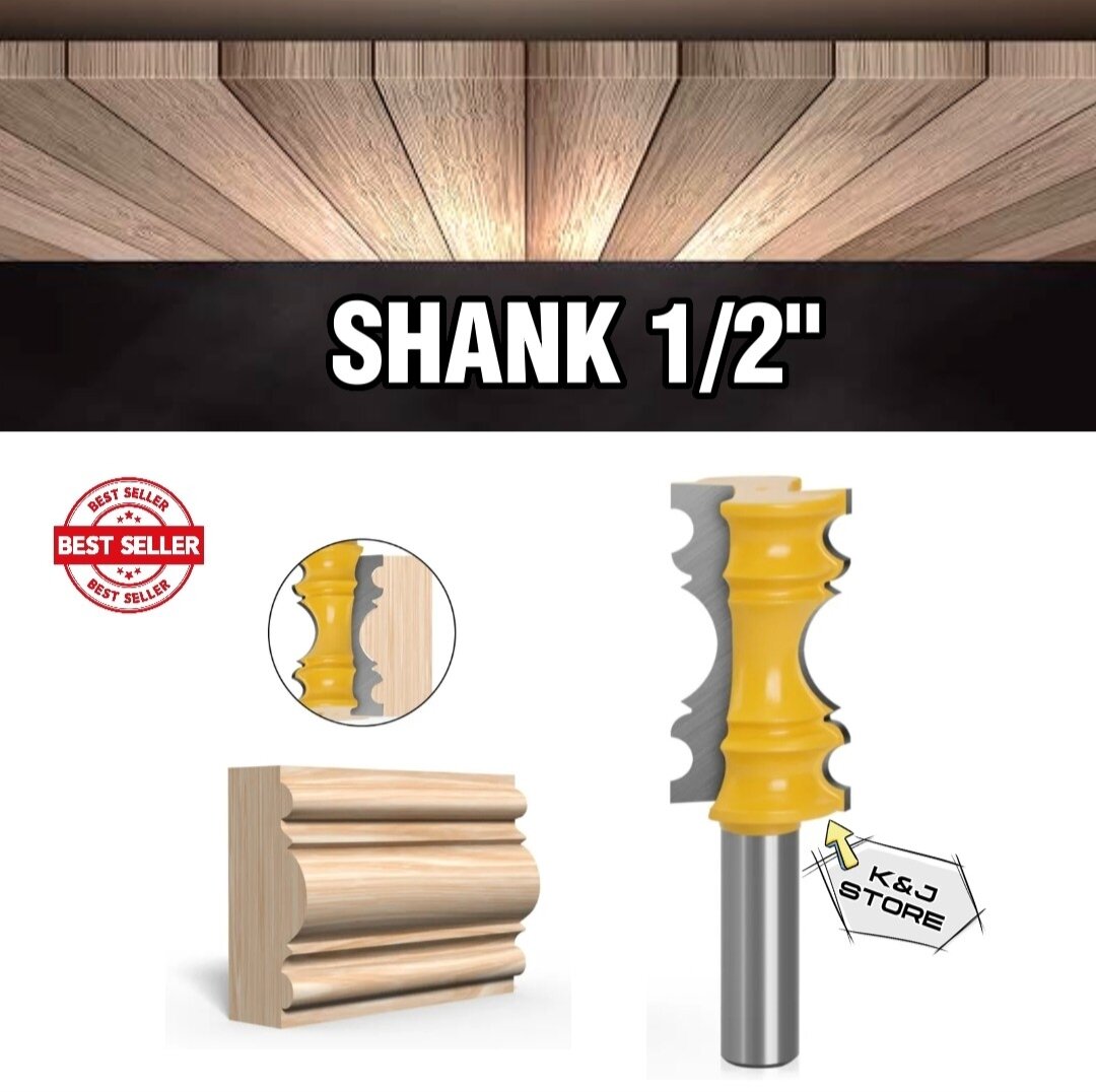 Mata Profil Router Trimmer Molding Lis Kayu Woodworking Shank 1/2 Inch ...