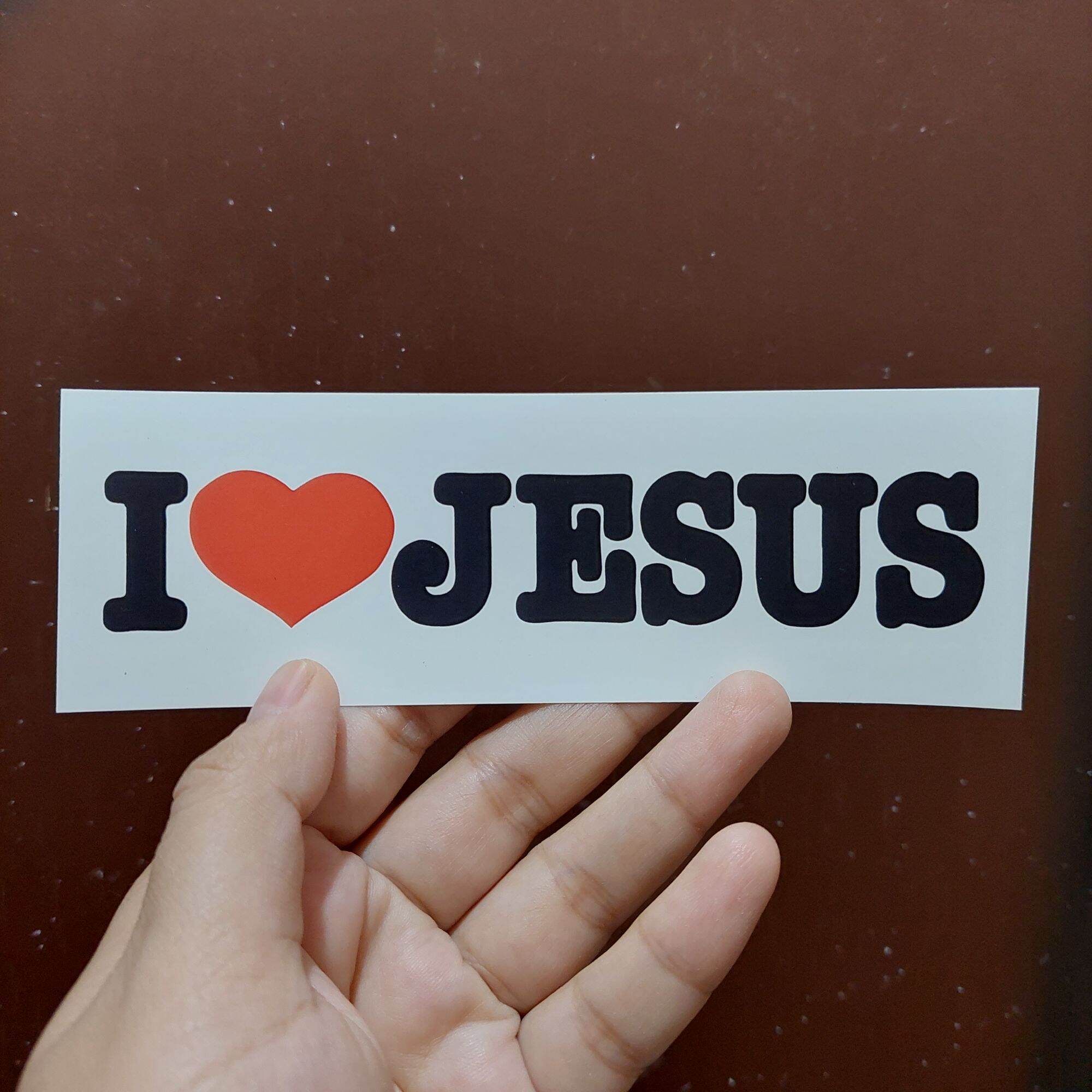 STIKER I LOVE JESUS/ STICKER ANAK SEKOLAH MINGGU BAHAN VINLY | Lazada ...