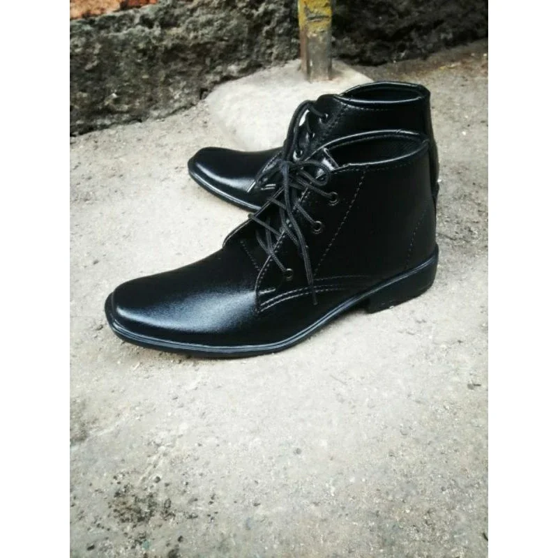 SEPATU BOOT PDH TALI SATPAM SEPATU PDH HITAM TALI | Lazada Indonesia