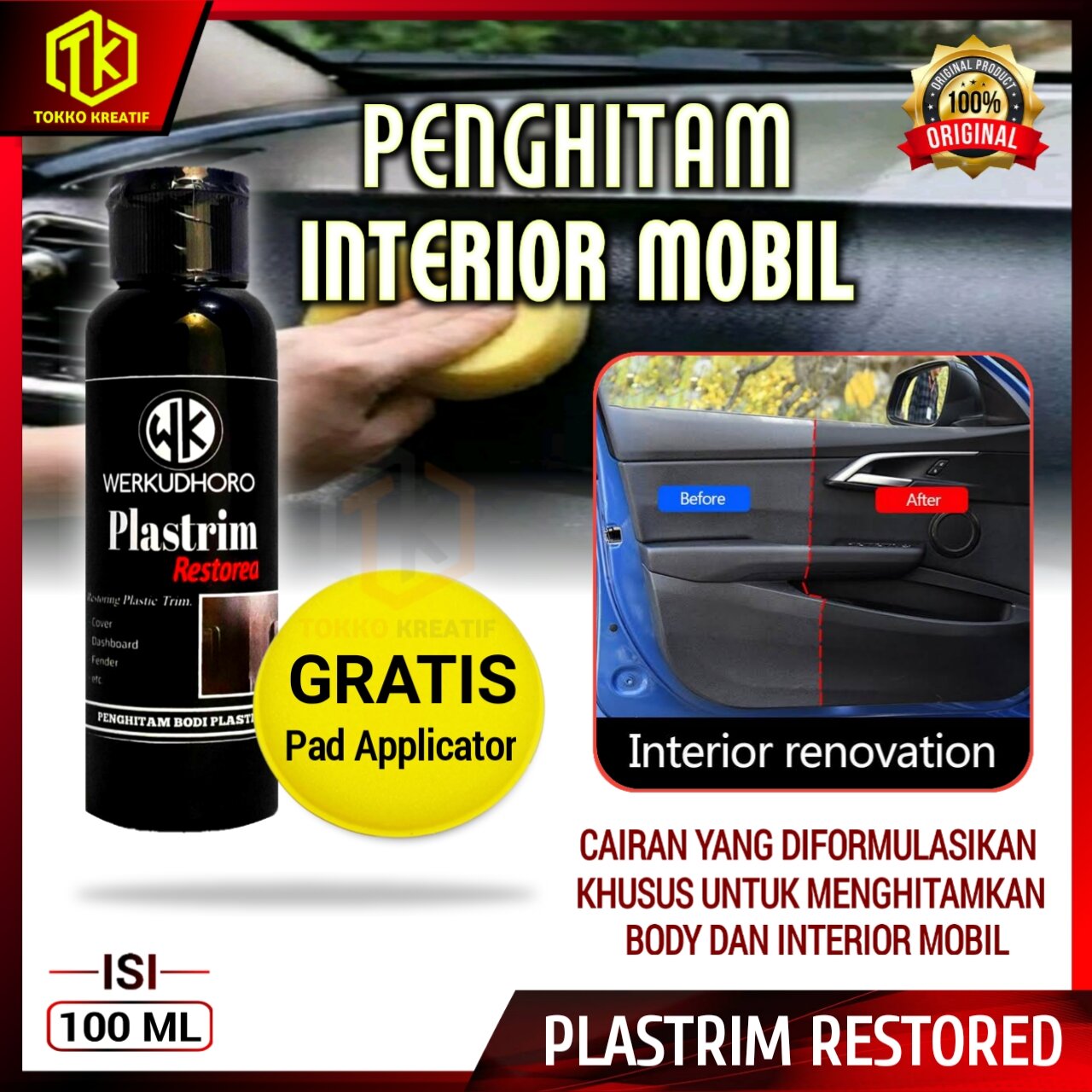 Plastrim Restored / Penghitam Permanen / Penghitam Body Motor Mobil ...