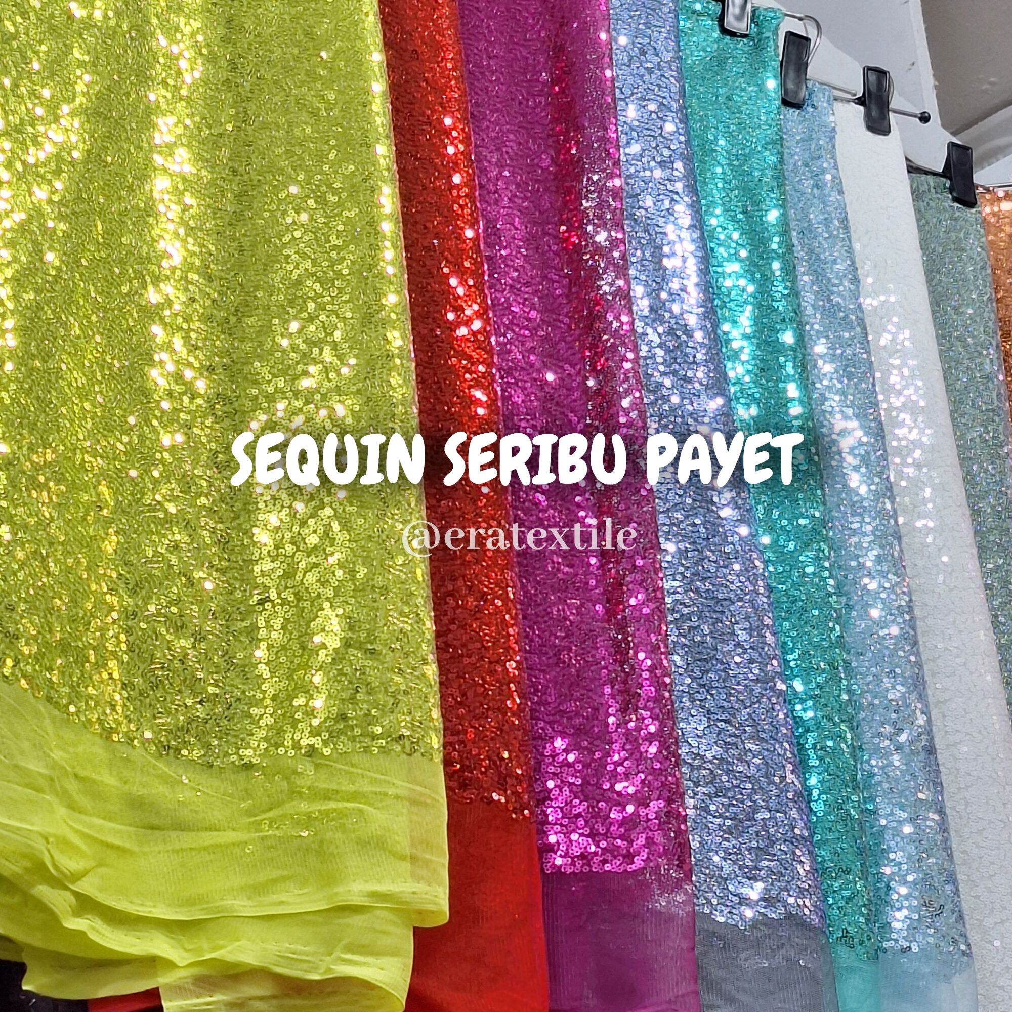 Kain Sequin Seribu Payet - Kain Sequin Backdrop, Bahan Dress, Kain ...