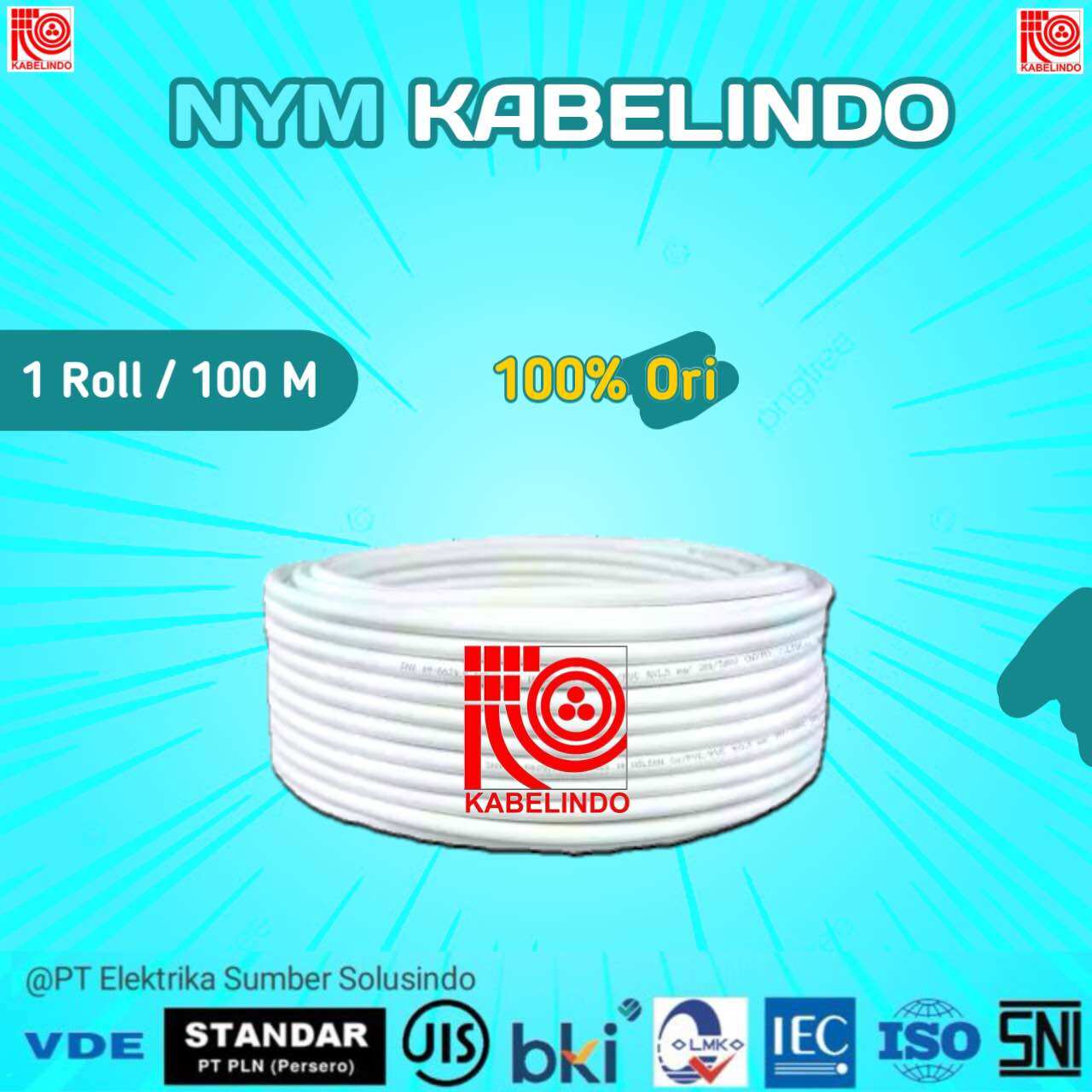 KABELINDO Listrik NYM 4x1,5 mm2 Kawat di Jamin Tembaga Murni | Lazada ...