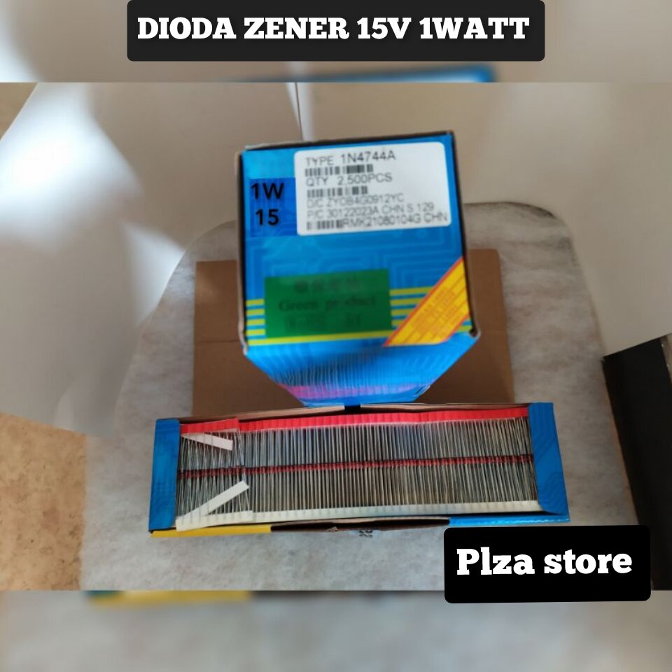 10.pcs Dioda Zener 15V 1N4744A 1W Dioda zener 15v 1watt Z15v 1w ...