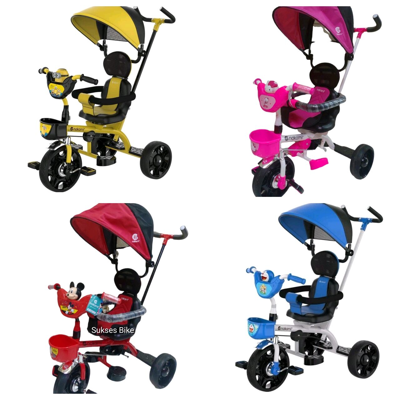 Sepeda roda tiga Tricycle Nakami 3976 karakter | Lazada Indonesia