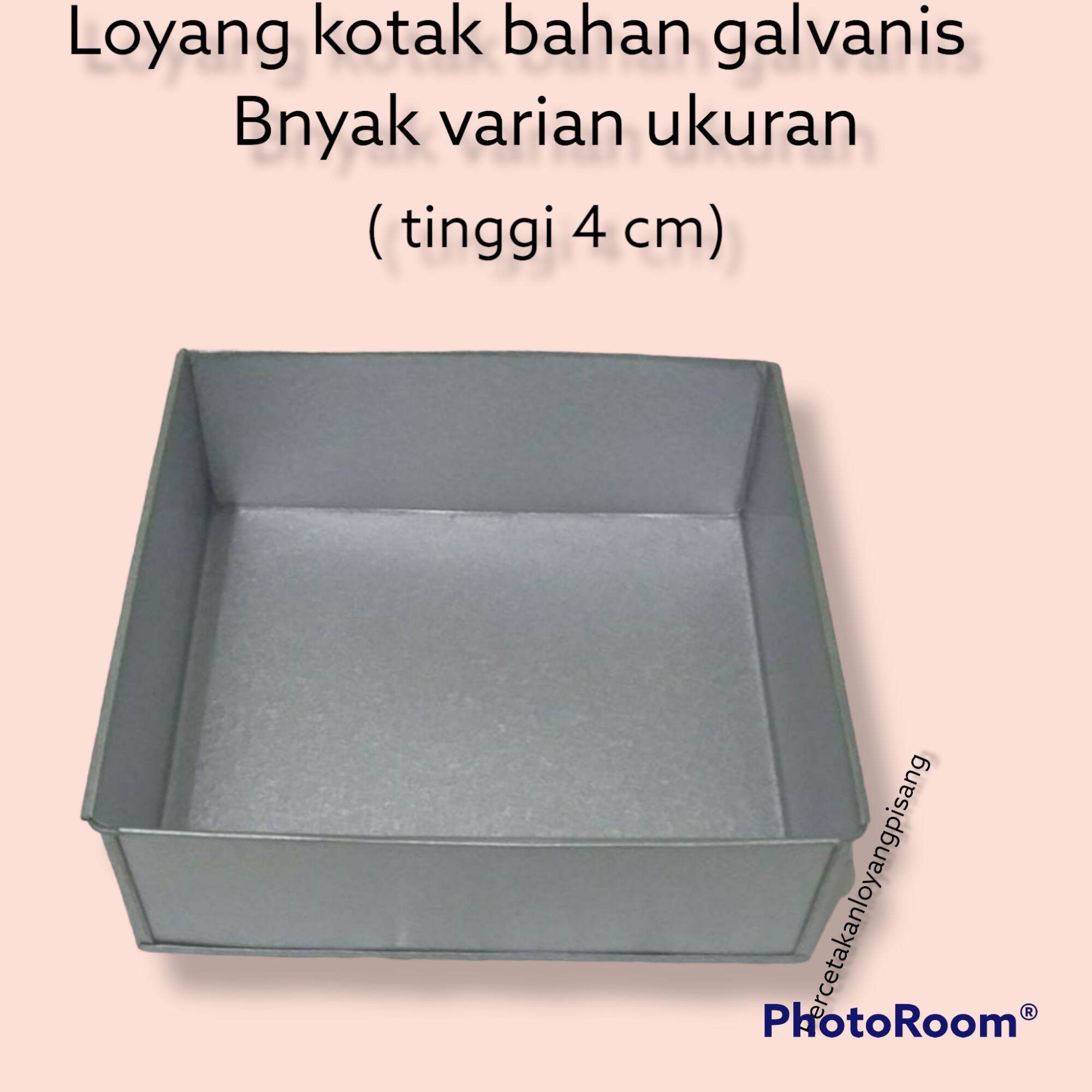 loyang kotak/ cetakan kue ( 20x20x4 banyak varian ukuran) | Lazada ...