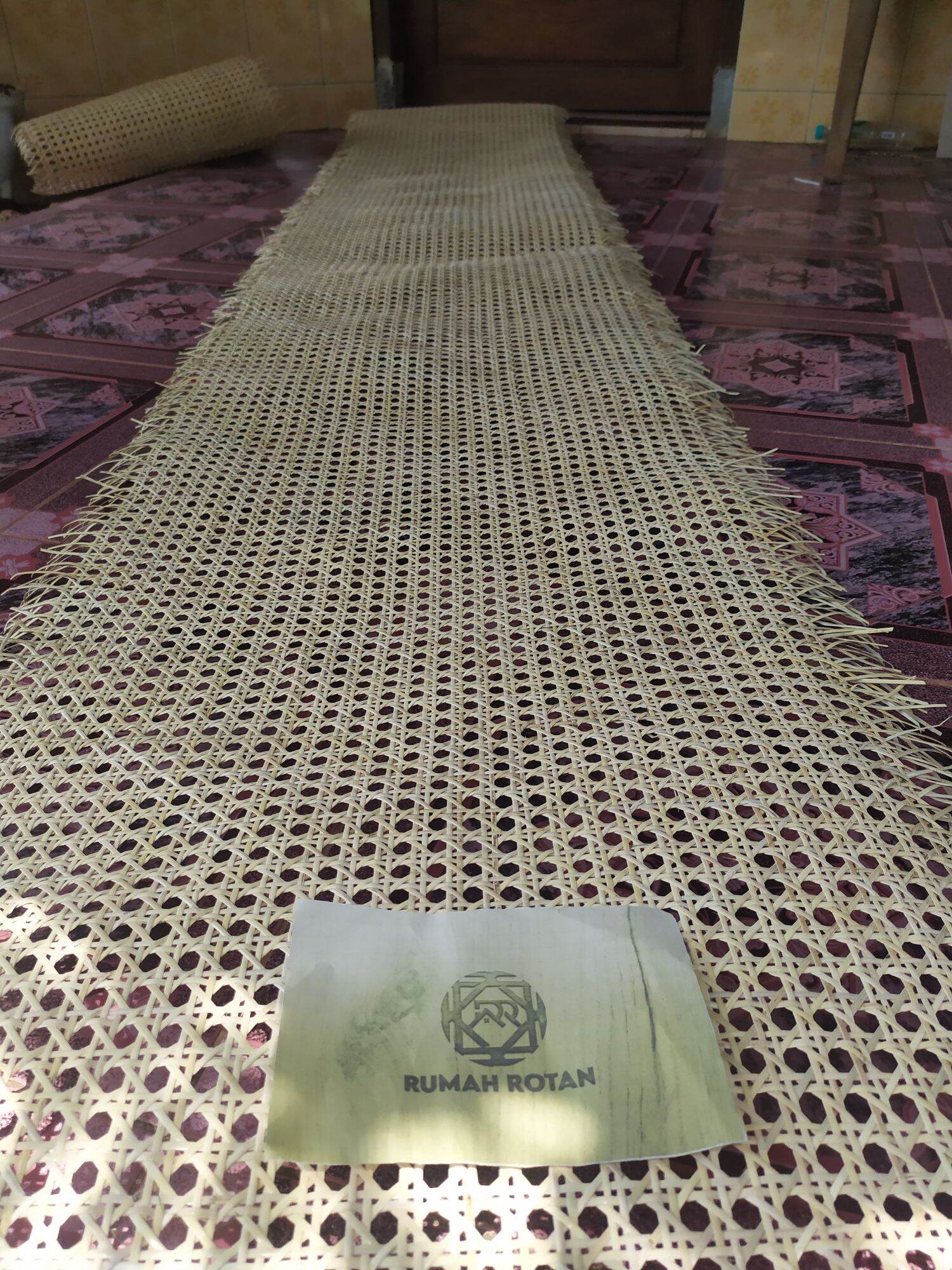 Anyaman rotan lembaran motif bulat 60x200 | Lazada Indonesia