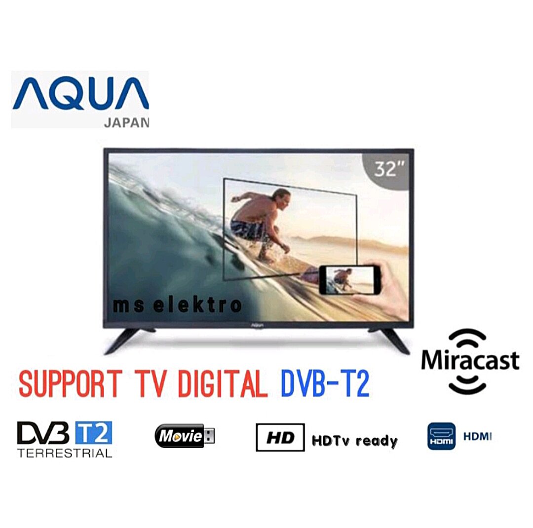 TV LED Aqua Japan 32 inch Digital DVBT2 Miracast Smart Mirroring AQT ...