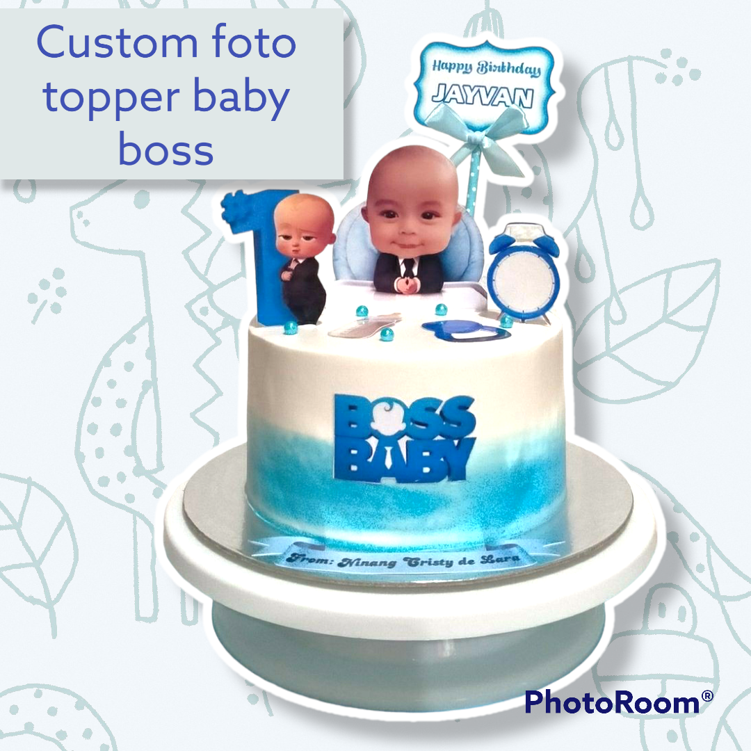 Topper cake custom photo foto Baby boss bayi | Lazada Indonesia