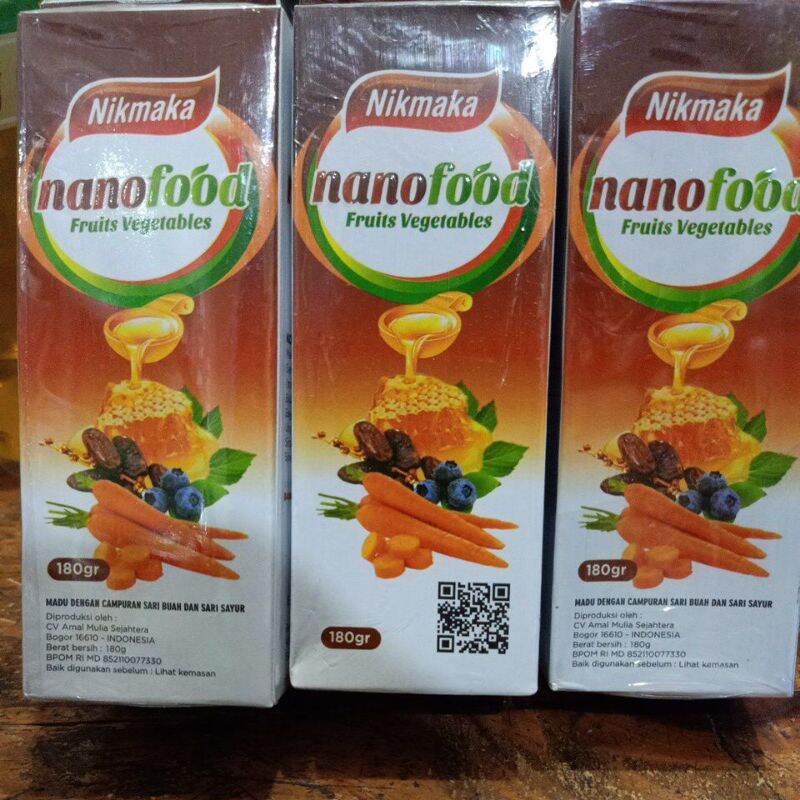 Nano Food Fruits Vegetables Madu Vitamin Anak&Dewasa 180gr | Lazada ...