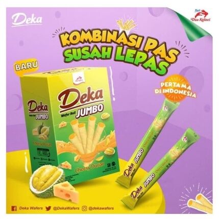 DEKA WAFER ROL JUMBO ISI 20 / DEKA CHEESY DURIAN / DEKA JUMBO | Lazada ...
