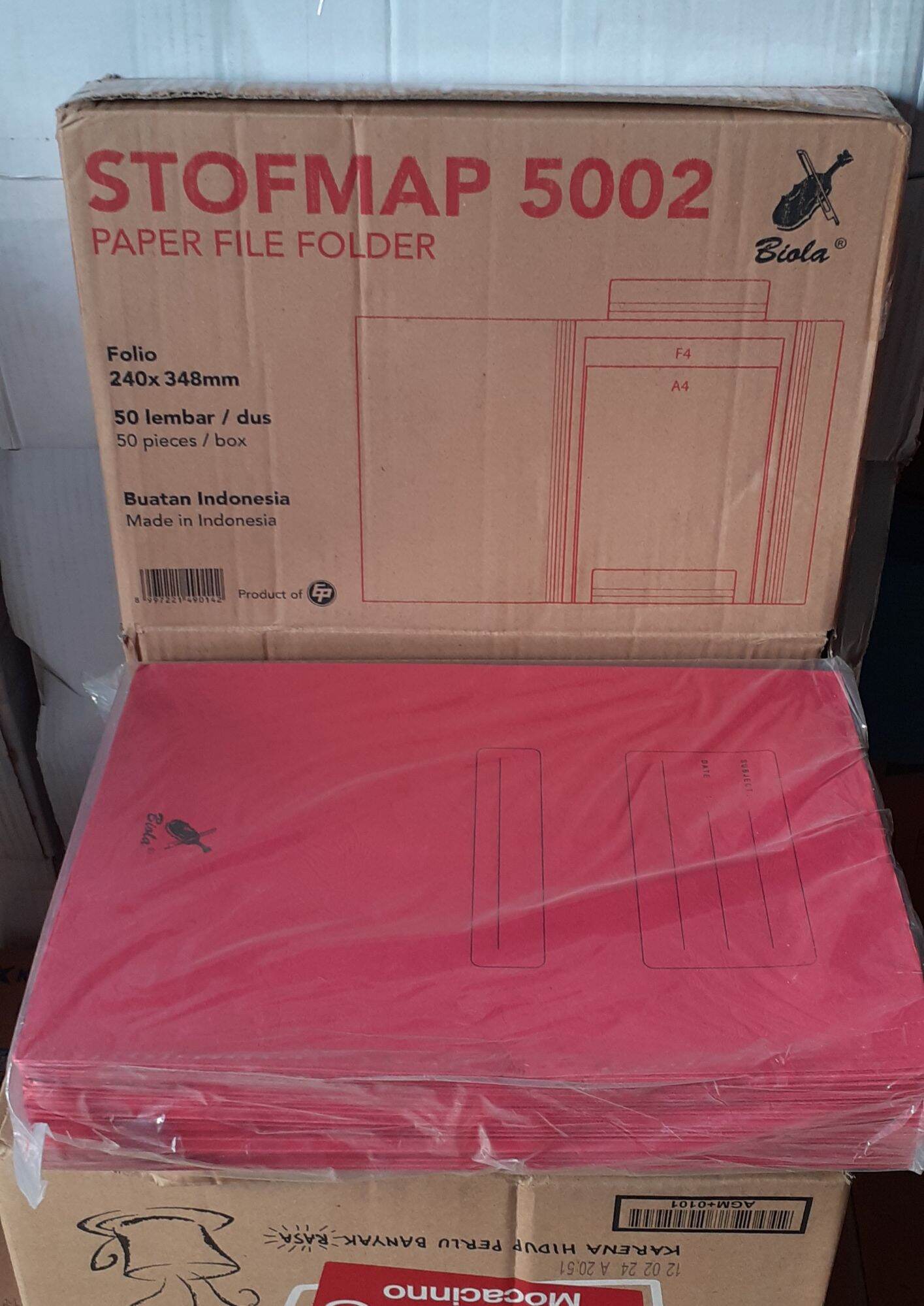 Map Lamaran Kerja Merah 1 dus (50L) BIOLA | Lazada Indonesia