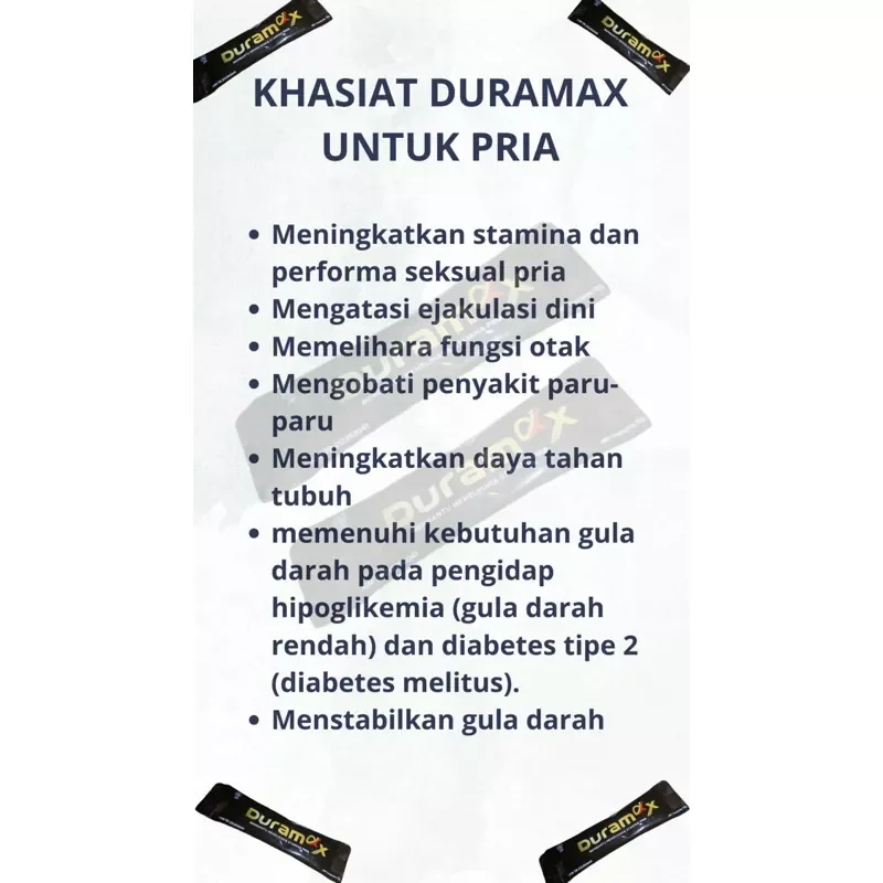DURAMAX Minuman serbuk penambah stamina pria / Obat kuat | Lazada Indonesia