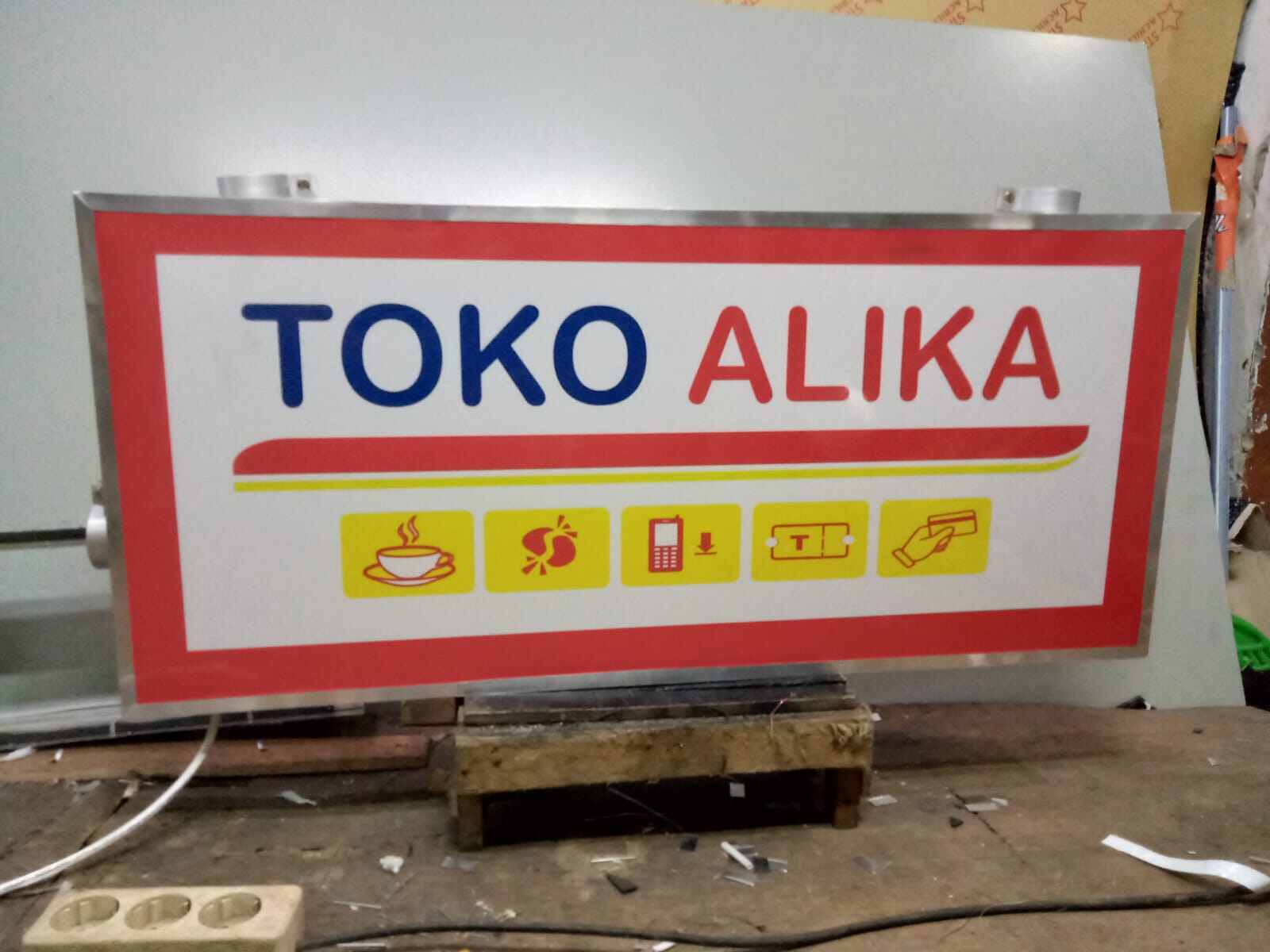 NEON BOX 2 SISI 60x35 CUSTOM | Lazada Indonesia