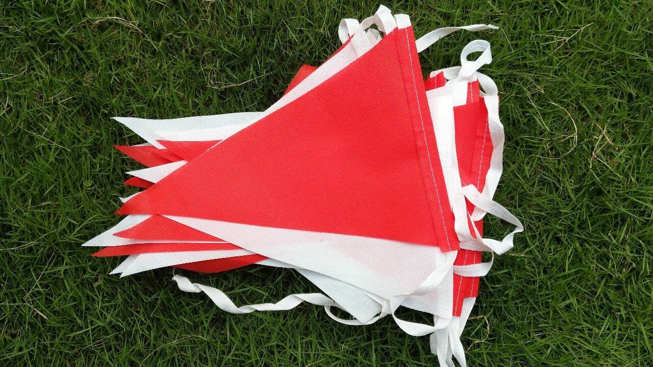 Bunting flag merah putih/ bendera segitiga/ banting flag/ hiasan ...
