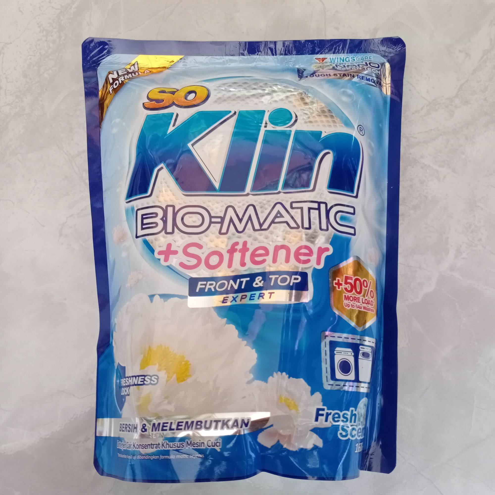 Soklin Bio Matic Plus Softener Font & Top Expert Detergent Cair 1600 ml ...